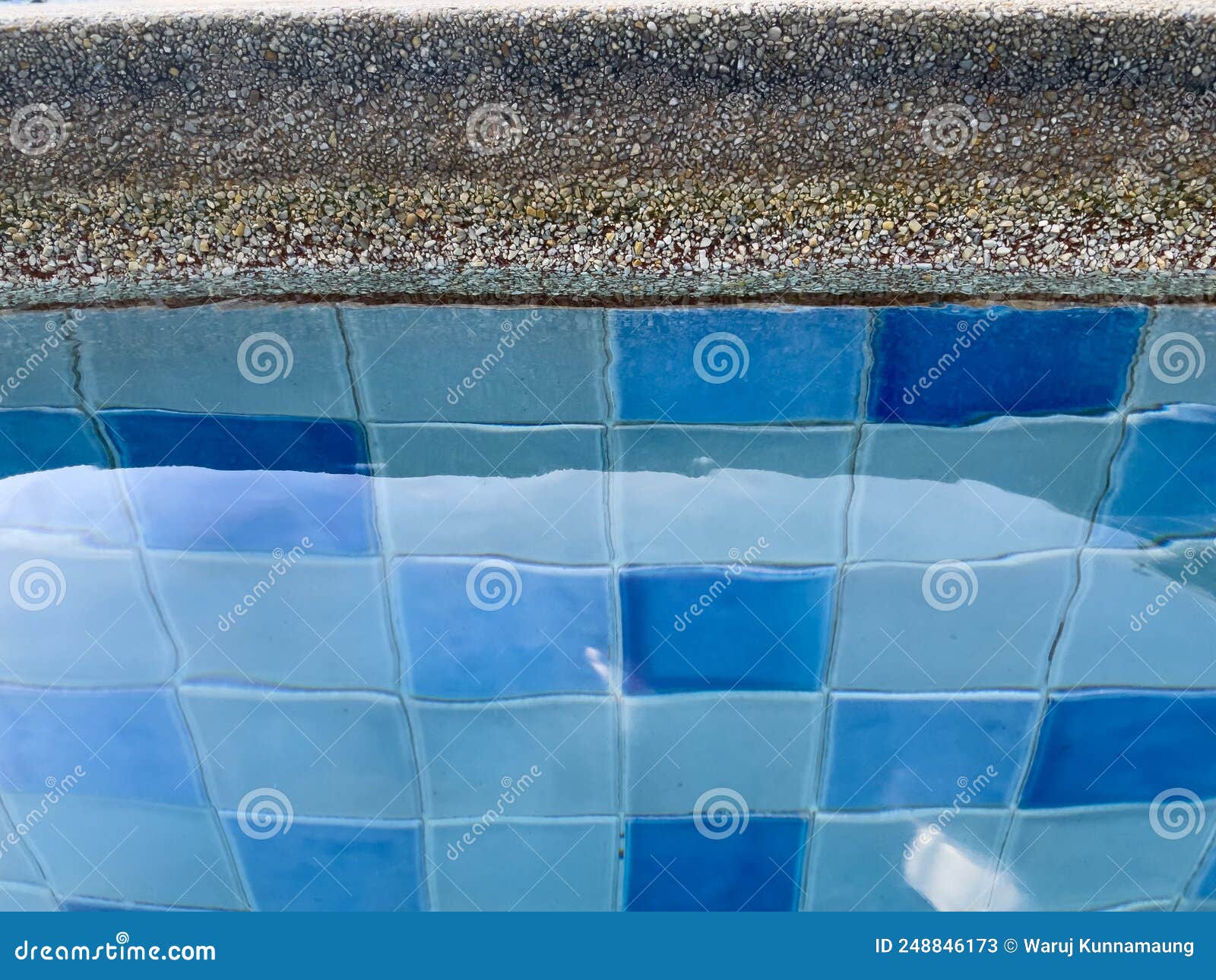 Clear Water in the Swimming Pool. Stock Image - Image of tile, floor ...