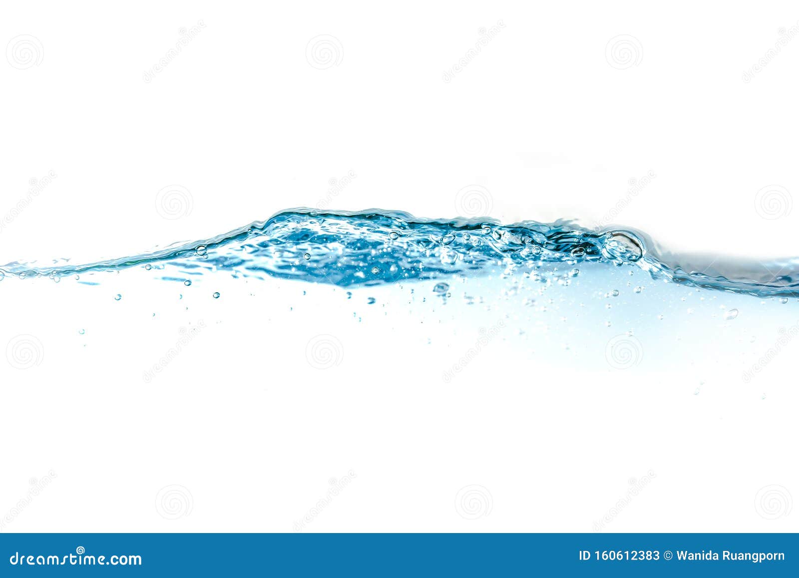 Clear Water Waves. Water Blue Wave Splash Isolated on White Background ...