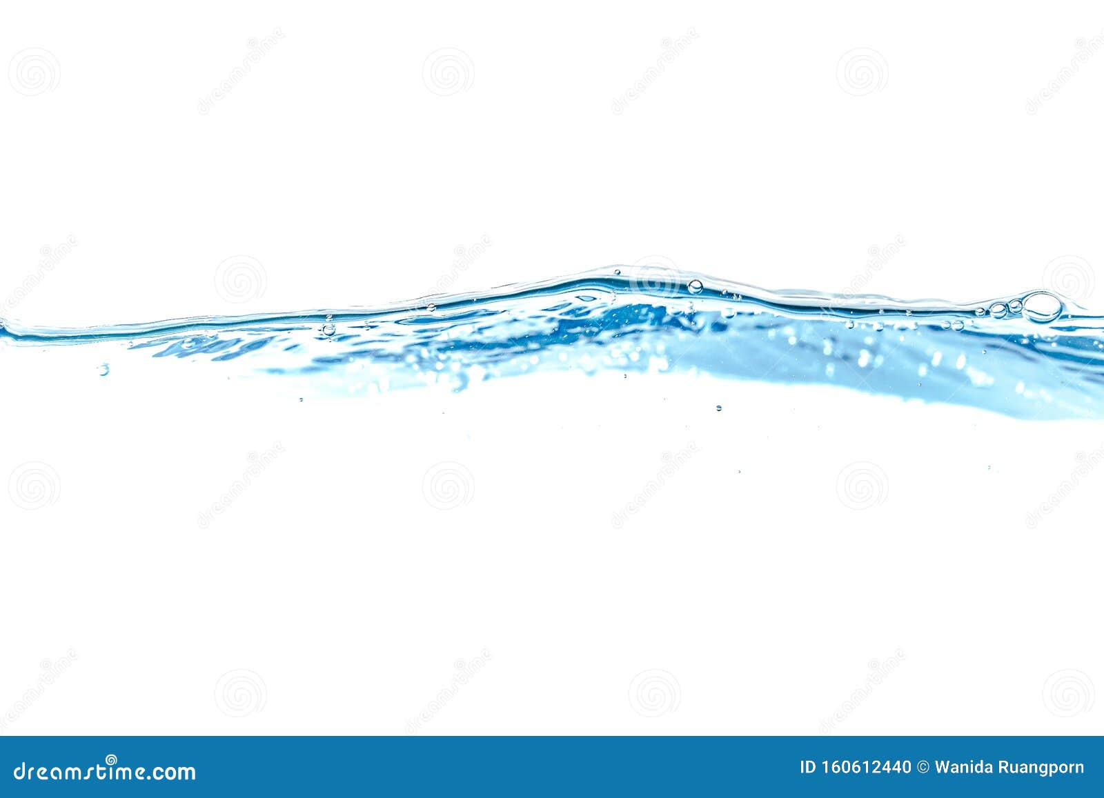 Clear Water Waves. Water Blue Wave Splash Isolated on White Background ...