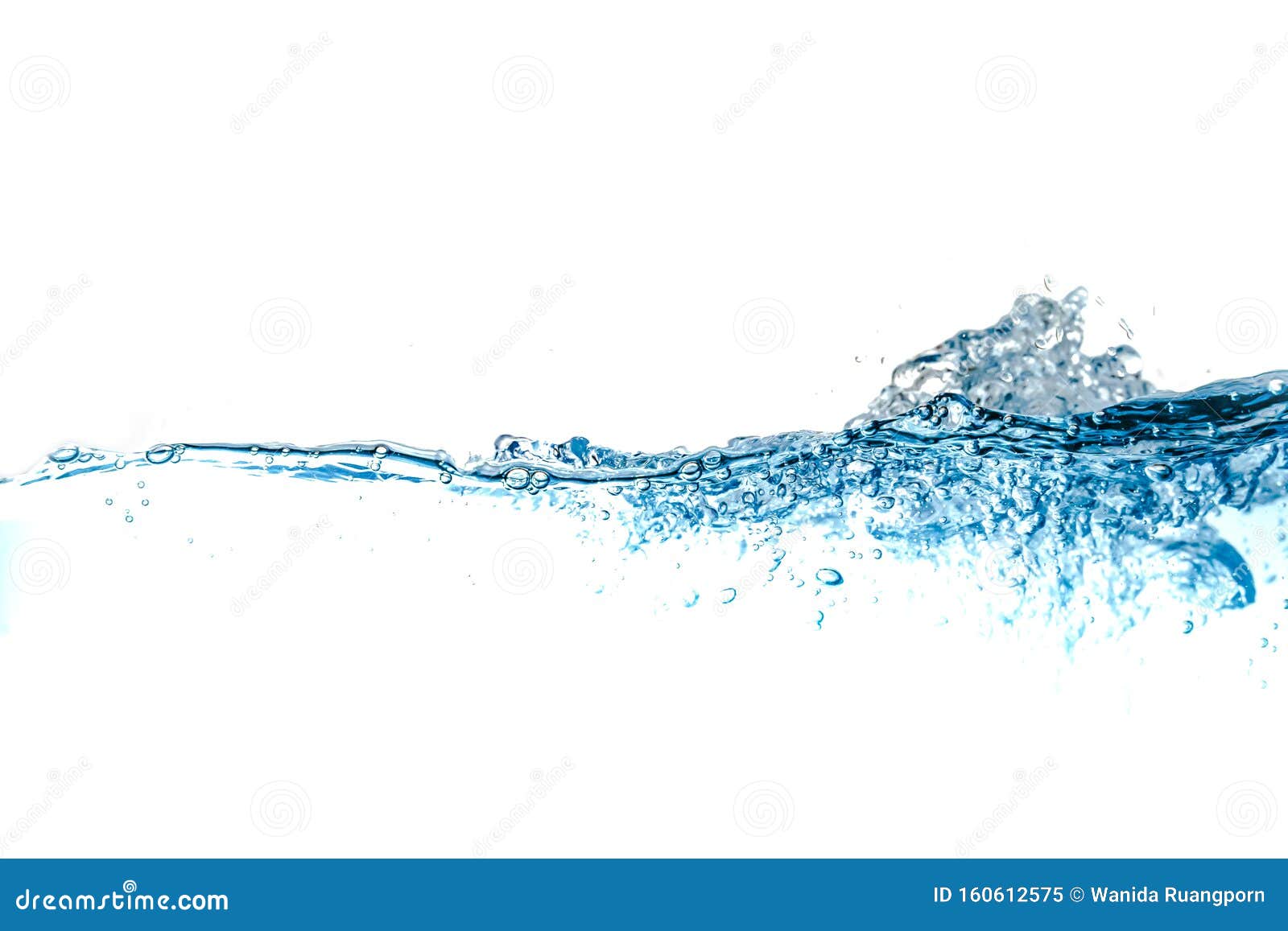 Clear Water Waves. Water Blue Wave Splash Isolated on White Background ...