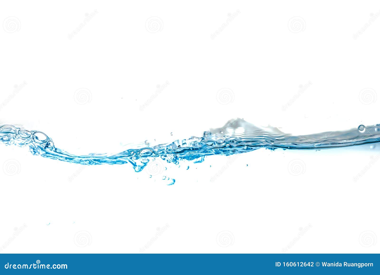 Clear Water Waves. Water Blue Wave Splash Isolated on White Background ...
