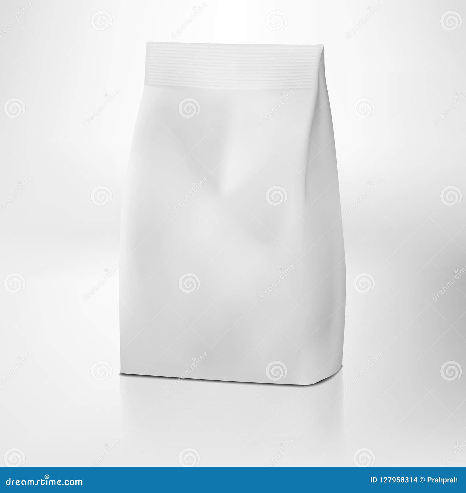 Clear White Craft Paper Bag Pack without Handle Stock Vector ...