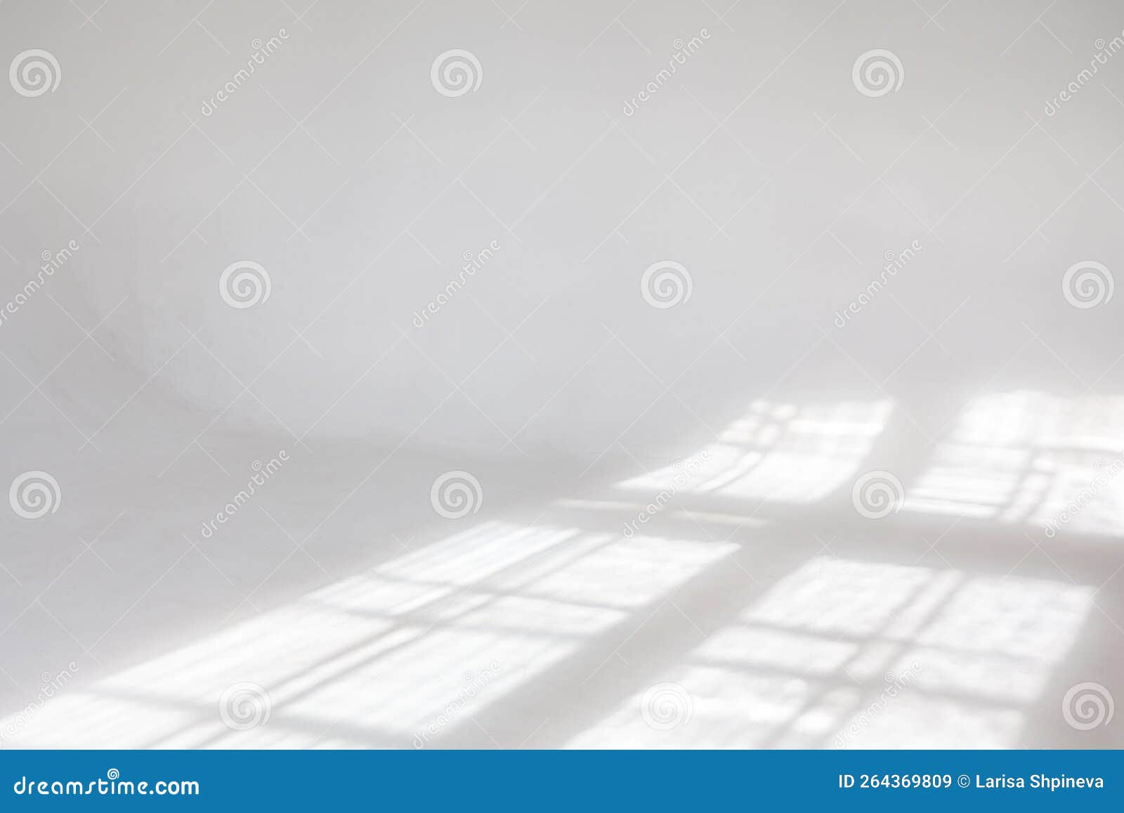 Clear White Cyclorama. Light Background with Sun Light and Shadows ...