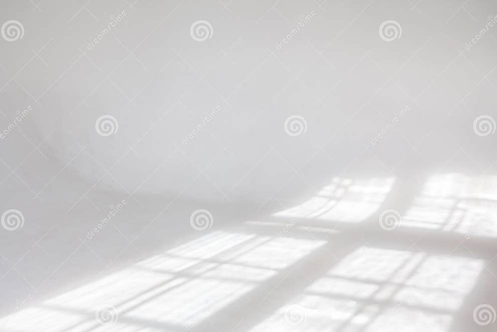 Clear White Cyclorama. Light Background with Sun Light and Shadows ...