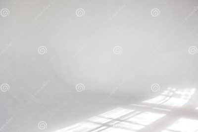 Clear White Cyclorama. Light Background with Sun Light and Shadows ...