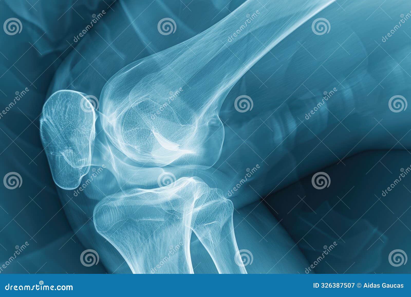 Clear Xray View Exposing Structure of Knee Joint Stock Illustration ...