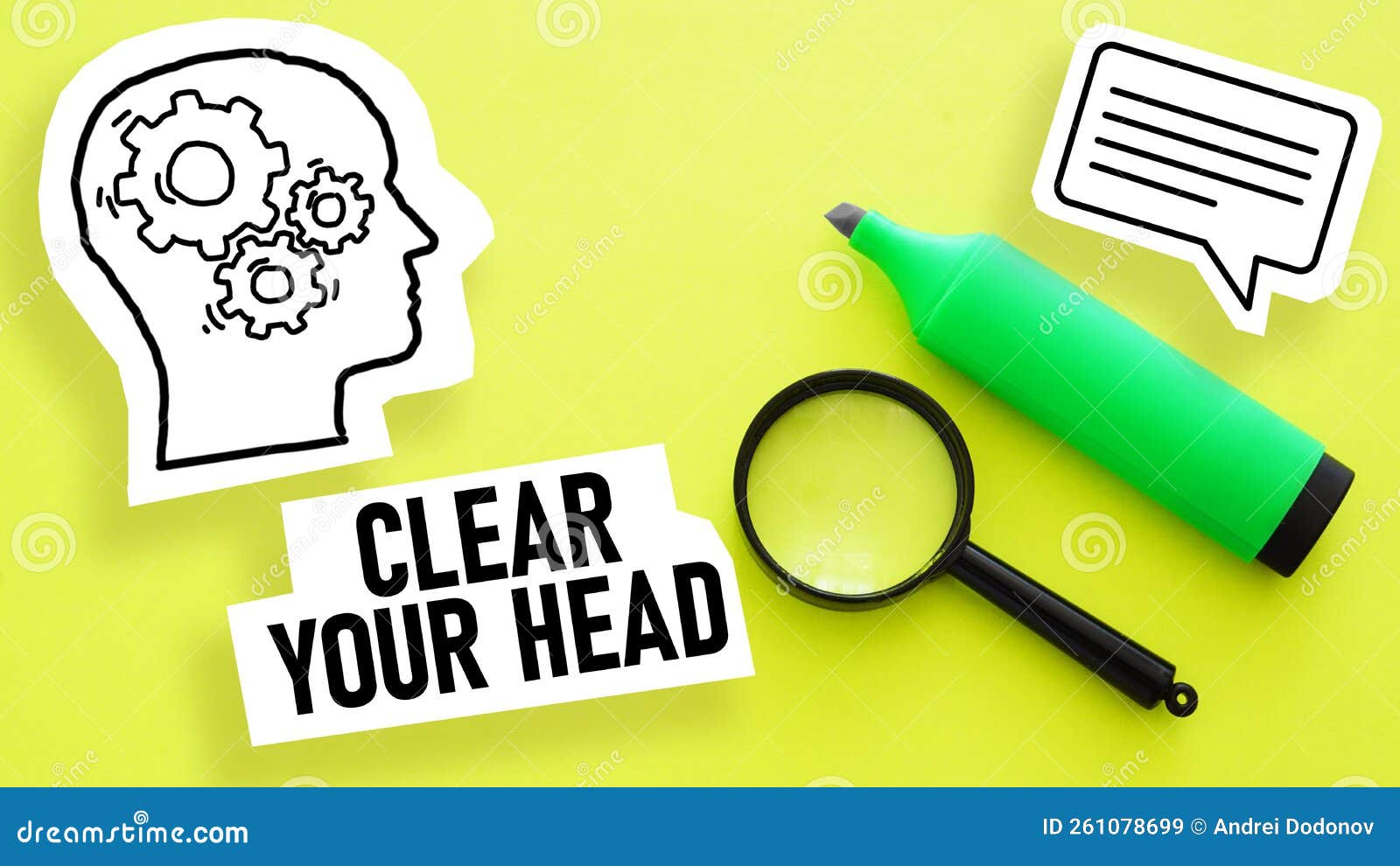 Clear Your Head is Shown Using the Text Stock Image - Image of ...