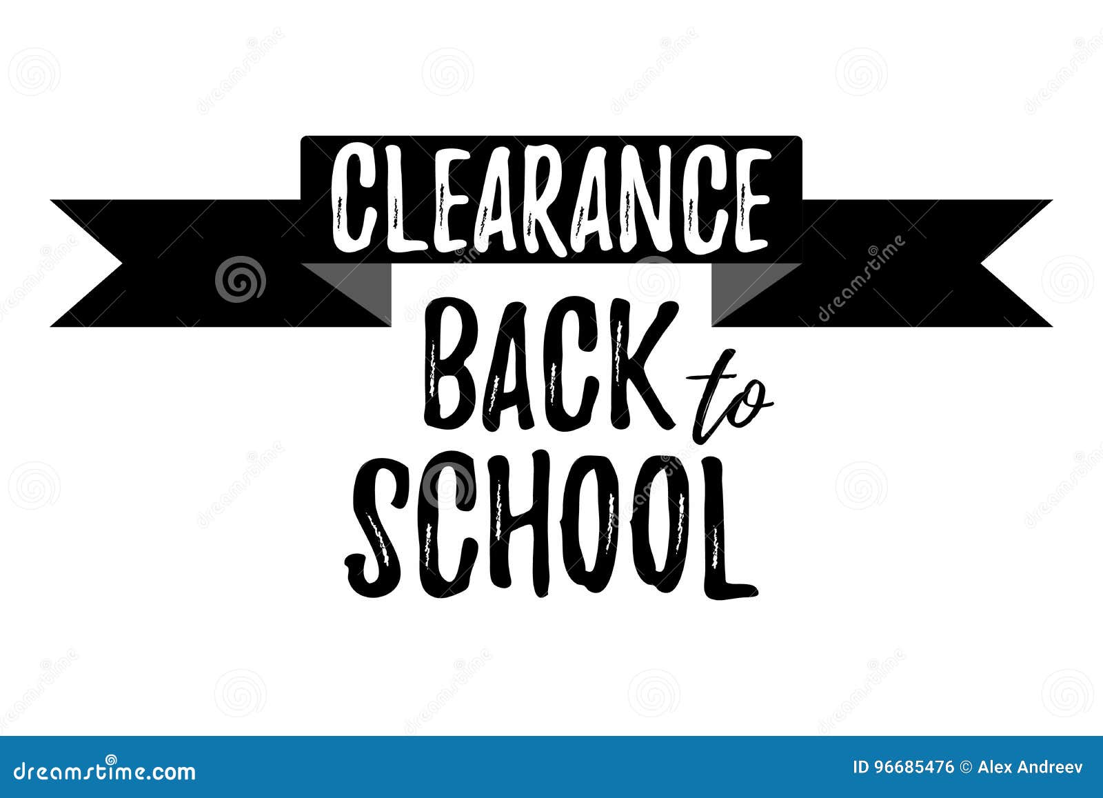 Clearance Back To School Typographic. Stock Vector - Illustration of ...