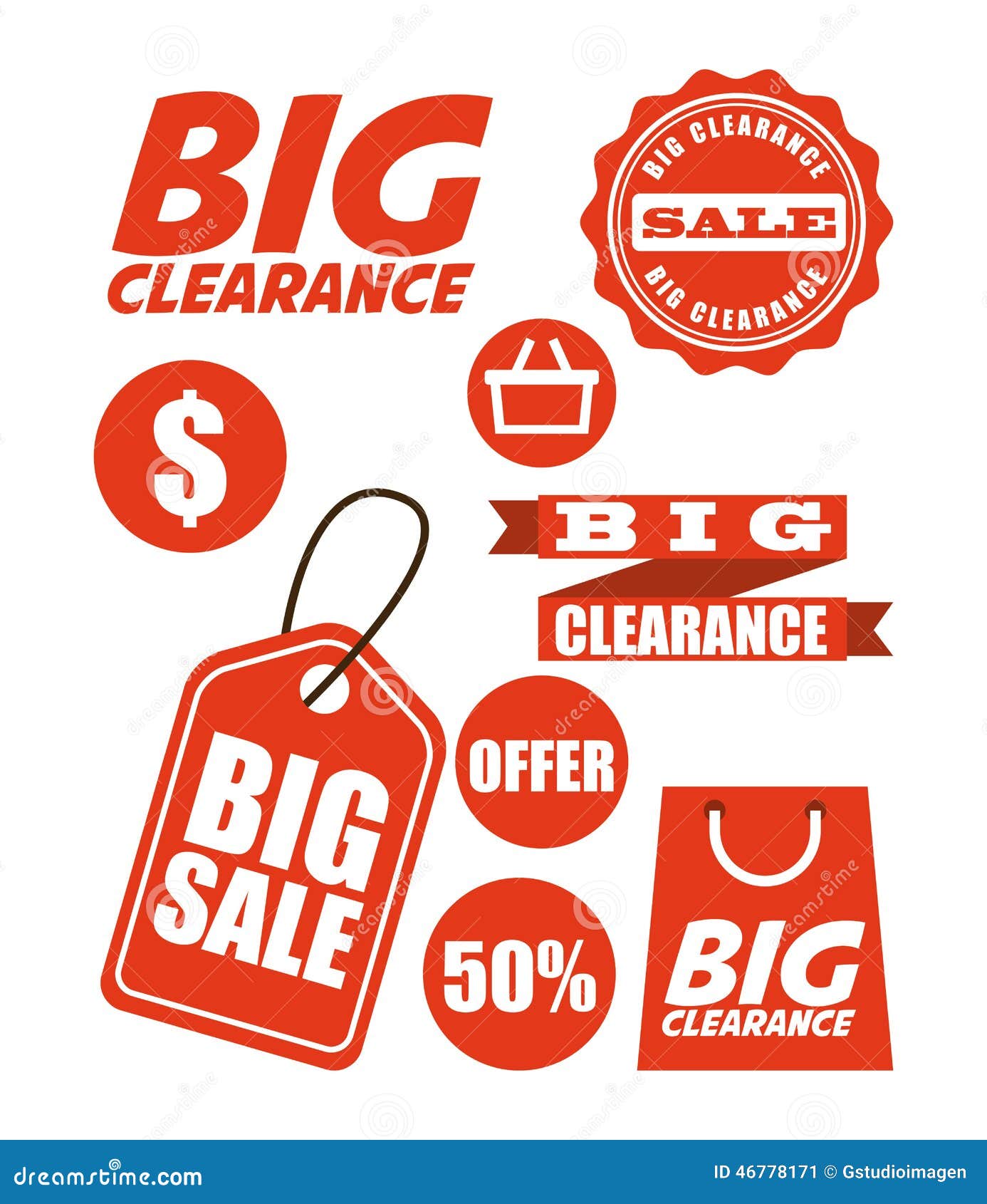 Clearance design stock vector. Illustration of sale, advertising - 46778171