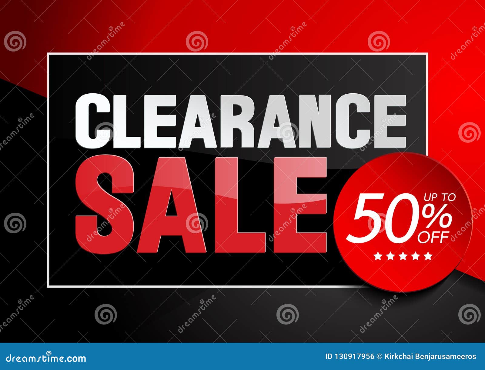 Clearance sale stock vector. Illustration of market - 130917956