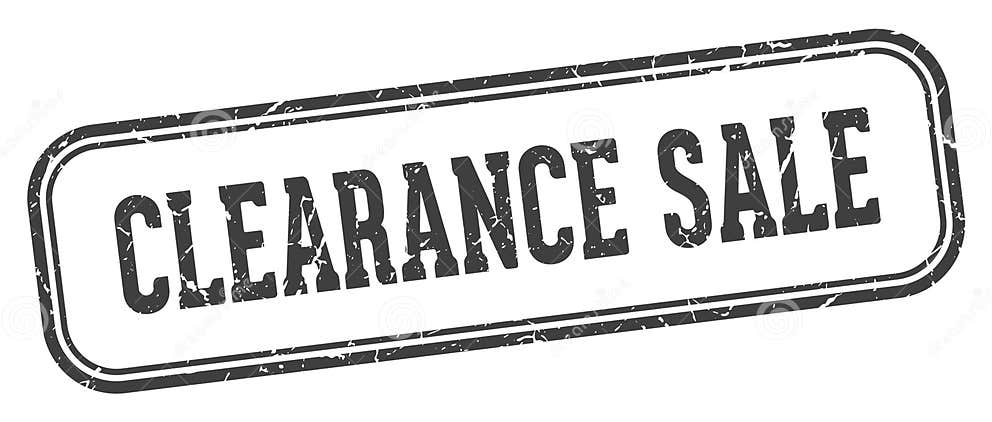 Clearance Sale Stamp. Clearance Sale Rectangular Stamp on White ...