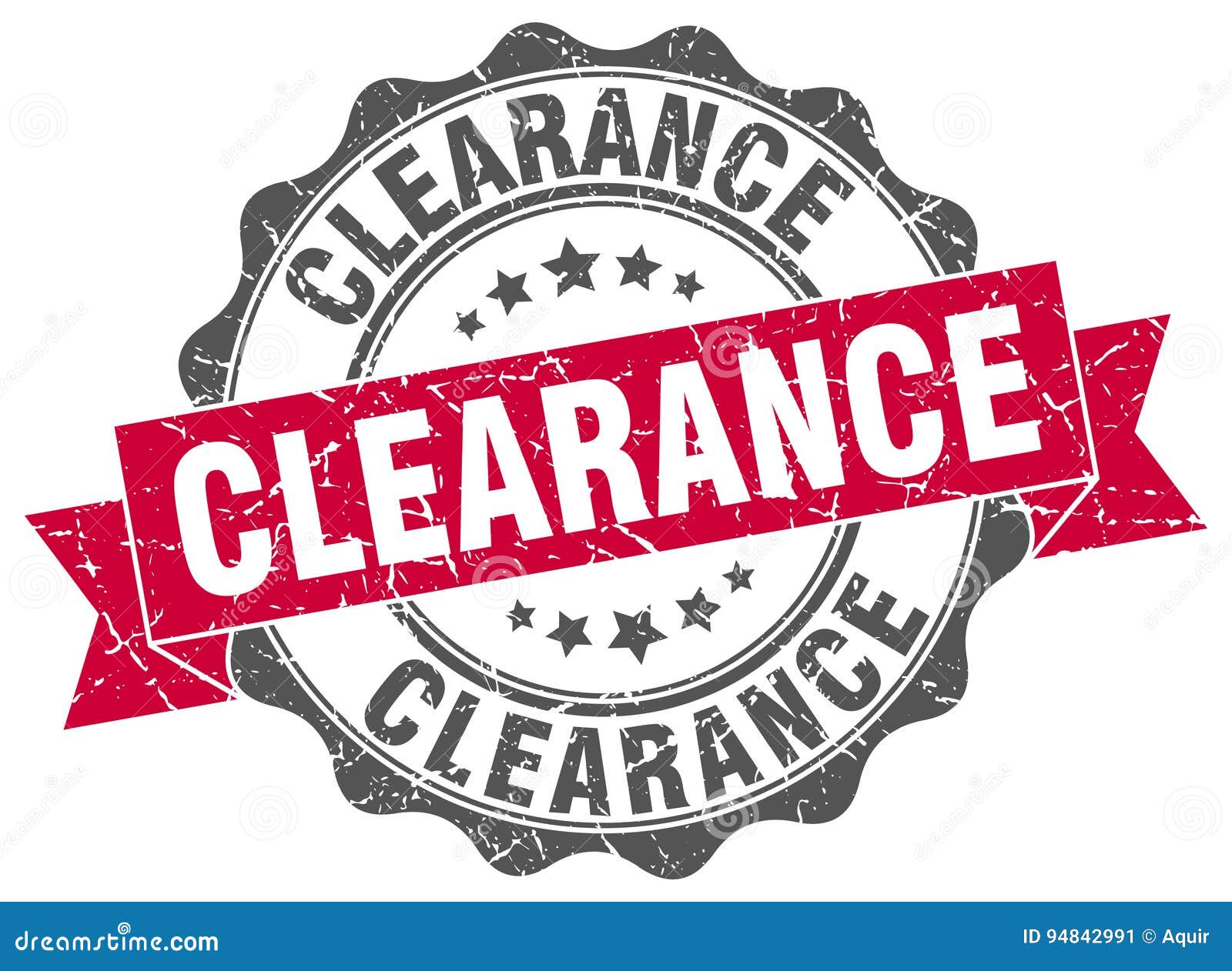 Clearance stamp stock vector. Illustration of seal, band - 94842991