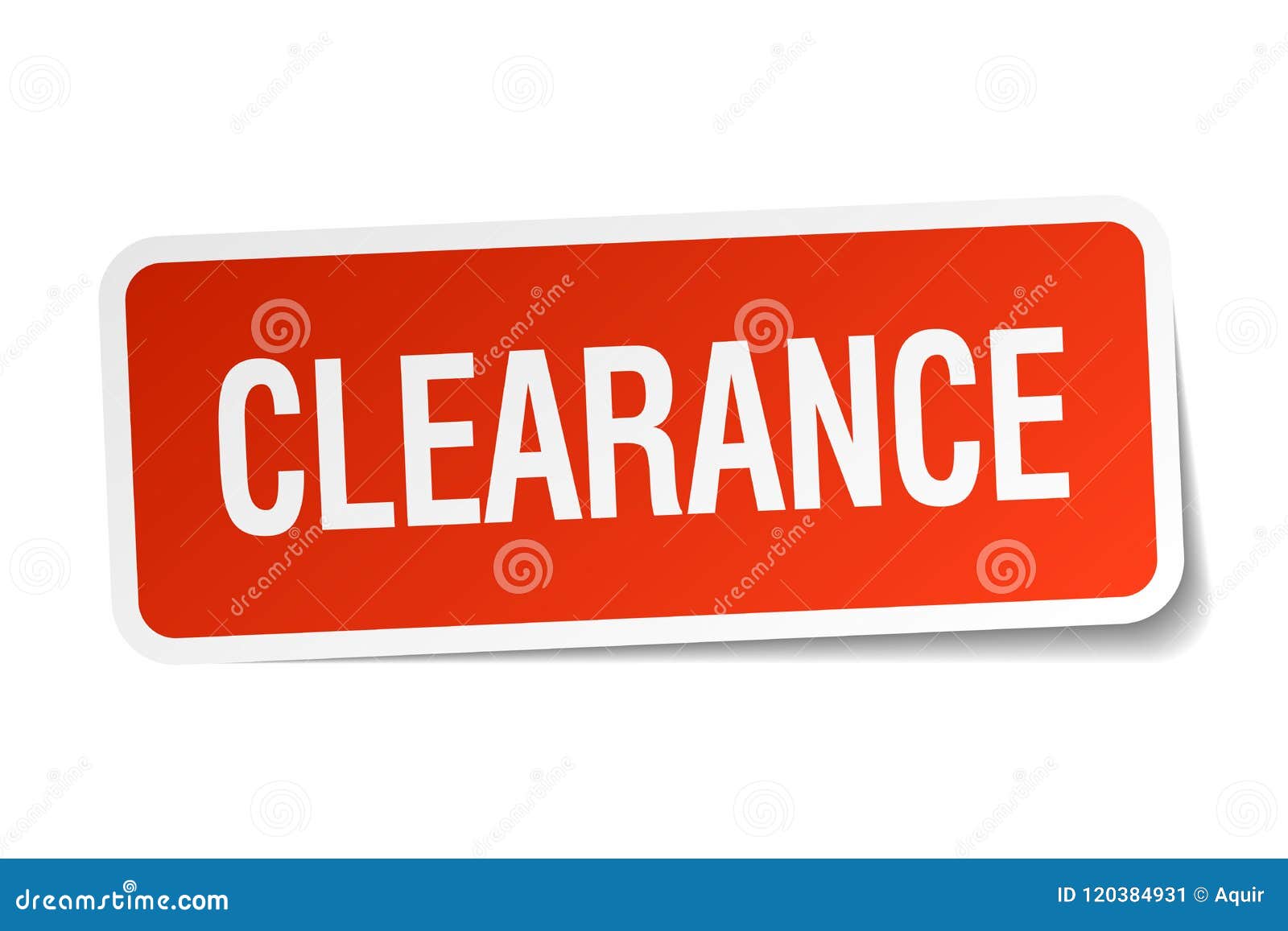 Clearance sticker stock vector. Illustration of clearance - 120384931