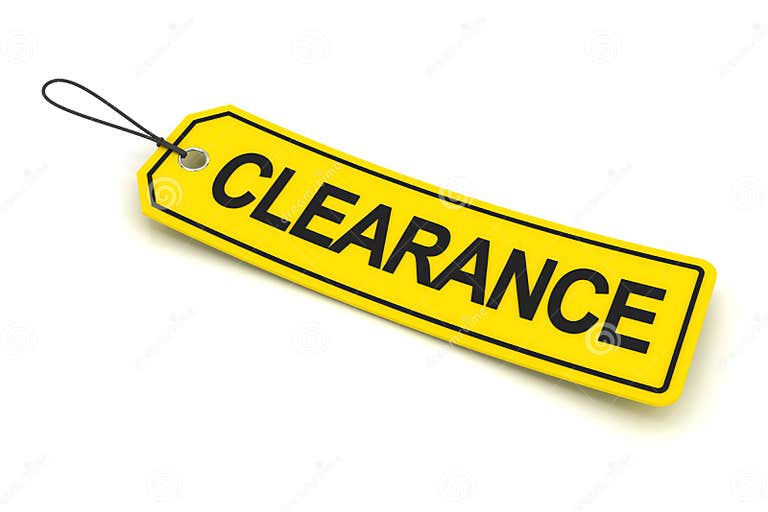 Clearance tag, 3d render stock illustration. Illustration of clearance ...