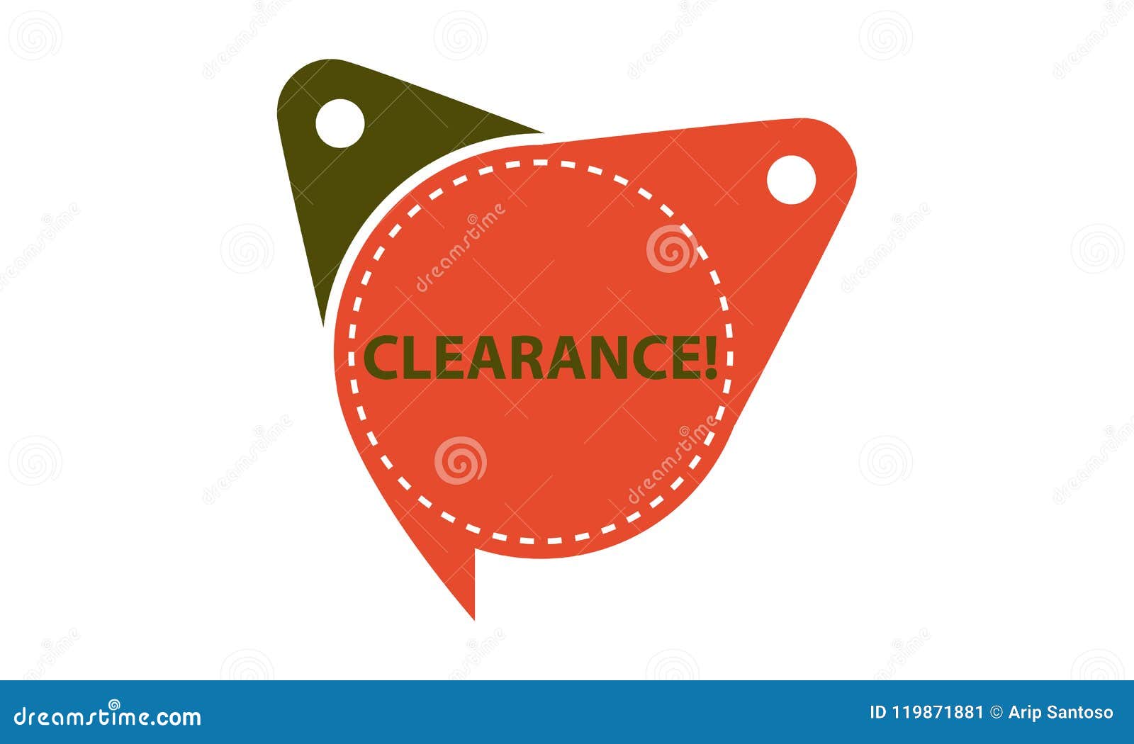 Clearance Tag Template Isolated Stock Vector - Illustration of offer ...