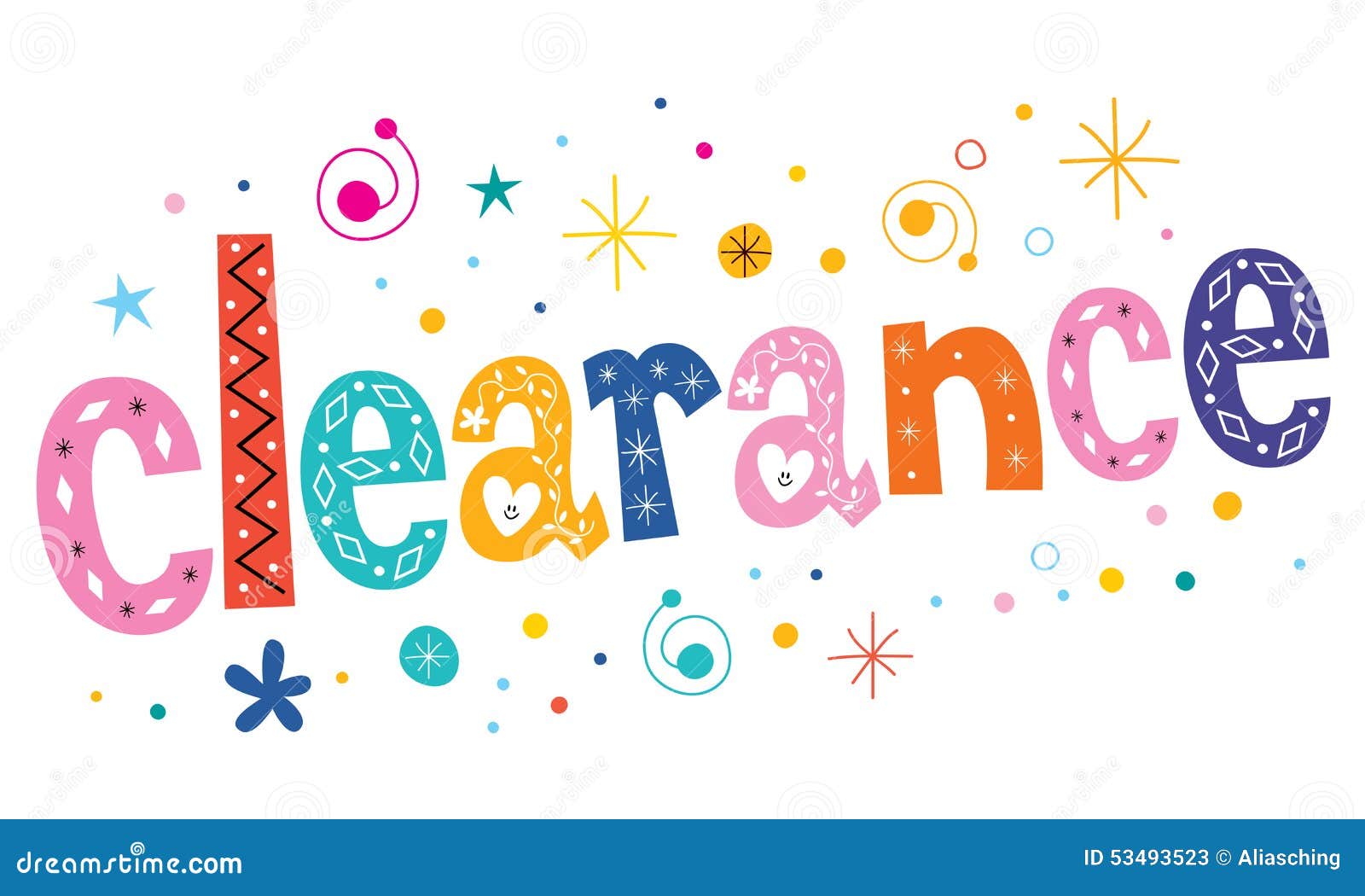 Clearance Text Decorative Lettering Type Design Stock Vector ...