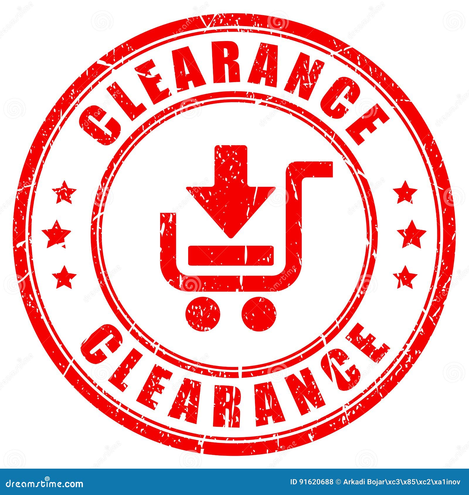 Clearance Vector Rubber Stamp Stock Vector - Illustration of imprint ...