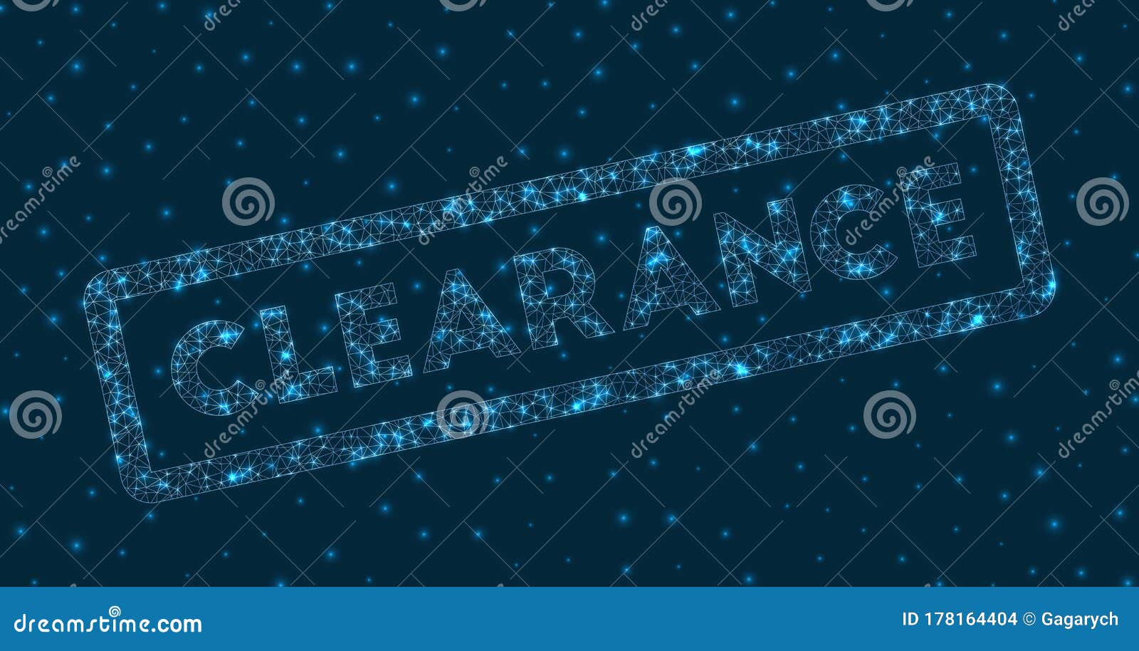 Clearance Word in Digital Style. Stock Vector - Illustration of badge ...