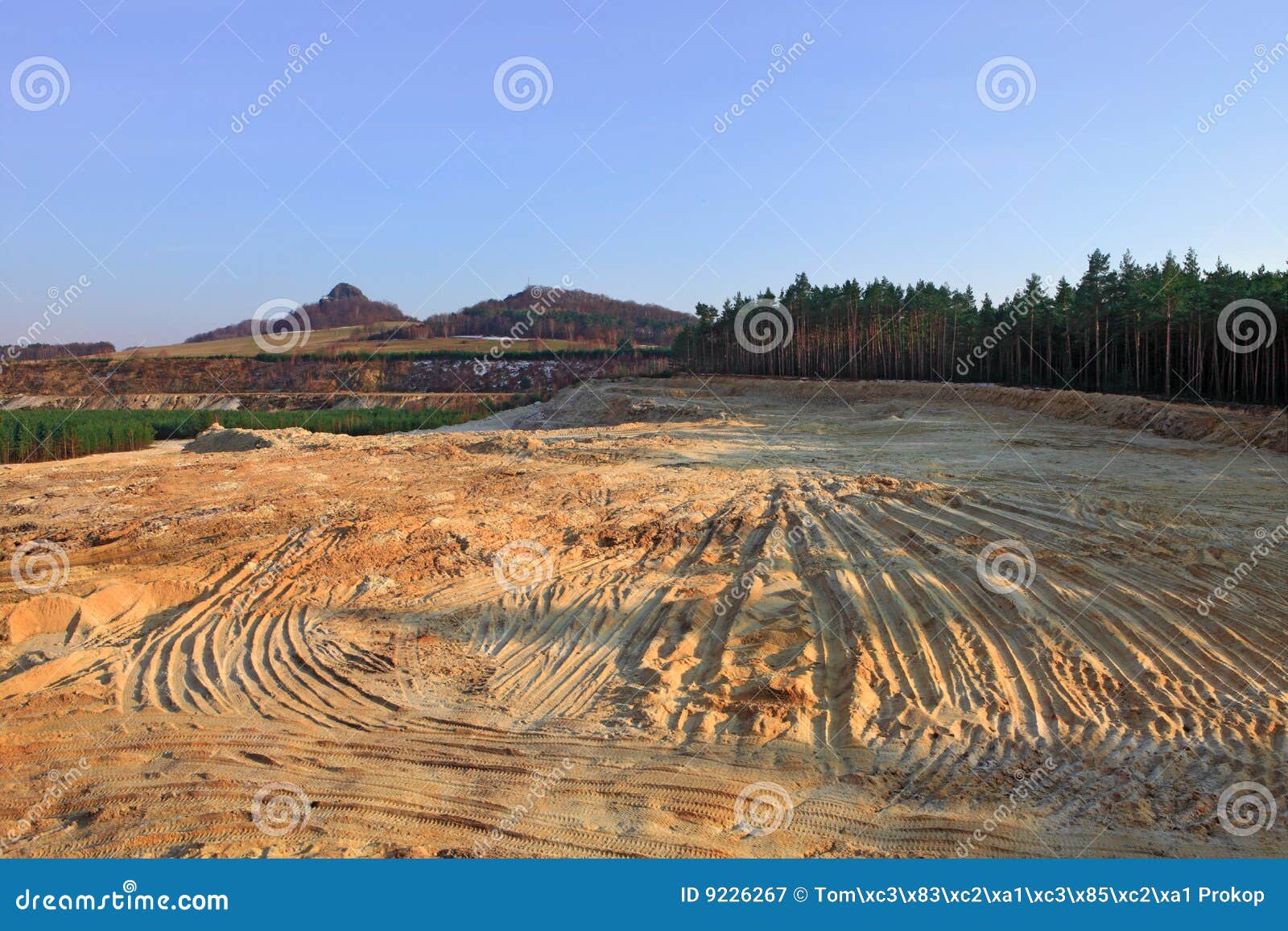 Cleared land stock image. Image of bulldozed, copy, blue - 9226267
