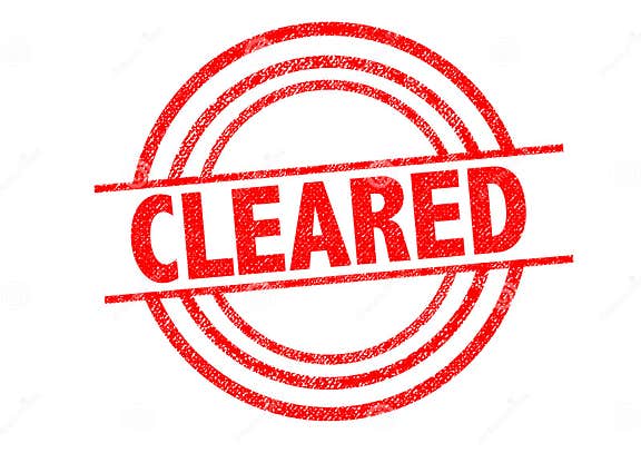 CLEARED Rubber Stamp stock illustration. Illustration of heading - 86663958