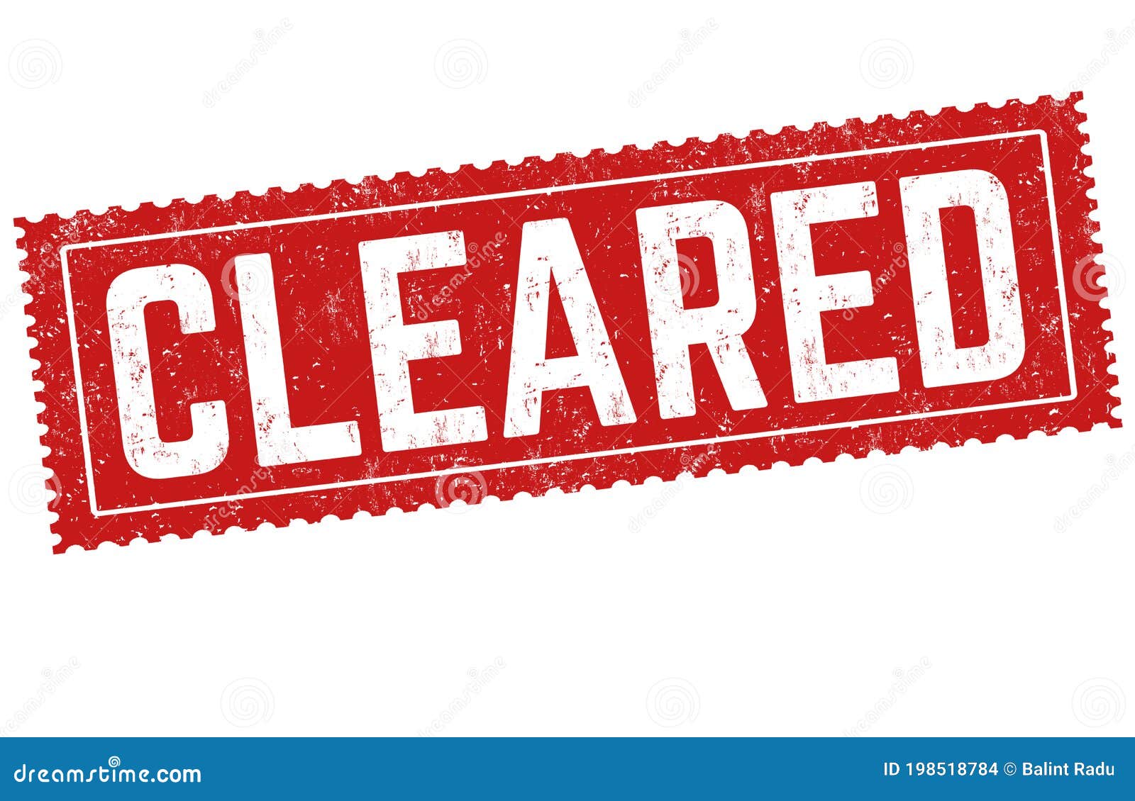 Cleared sign or stamp stock vector. Illustration of clear - 198518784