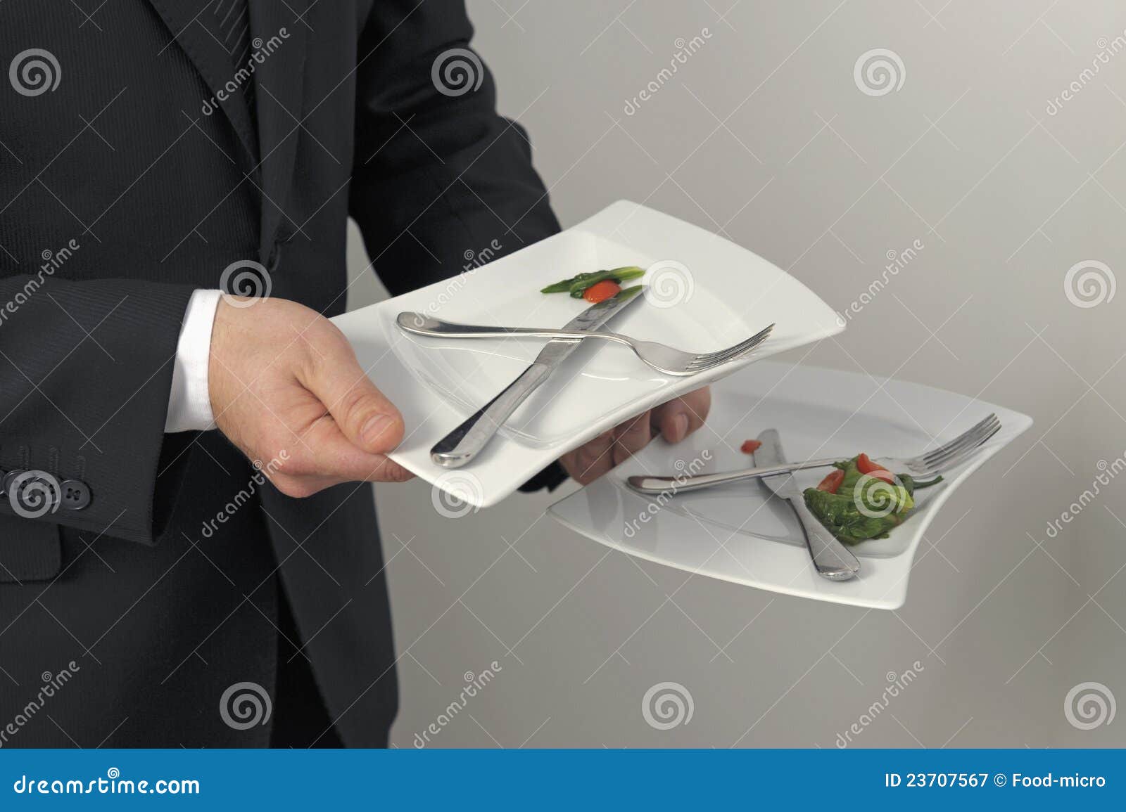 Clearing Away the Finished Dishes Stock Image - Image of table, hand ...