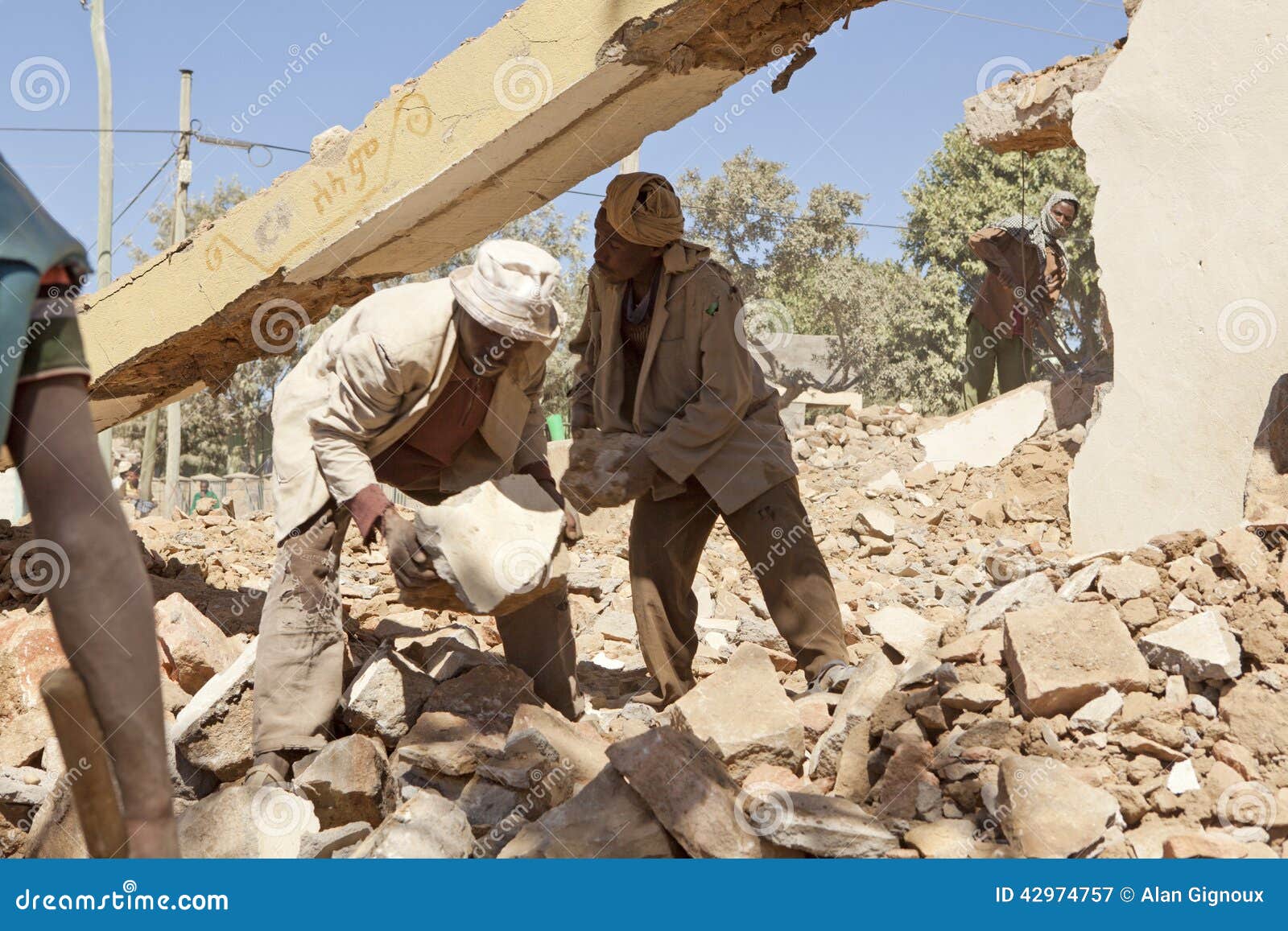 Clearing Away the Rubble, Ethiopia Editorial Photography - Image of ...
