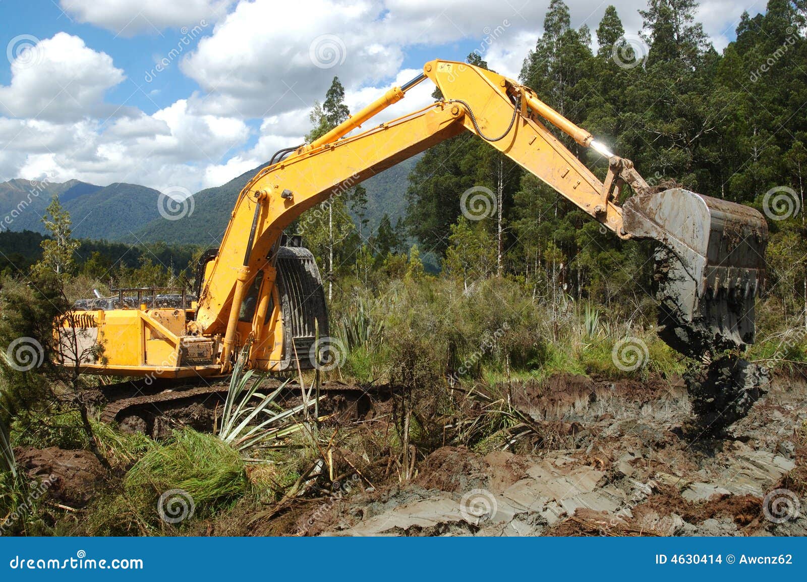 Clearing bushland stock photo. Image of diggers, bush - 4630414