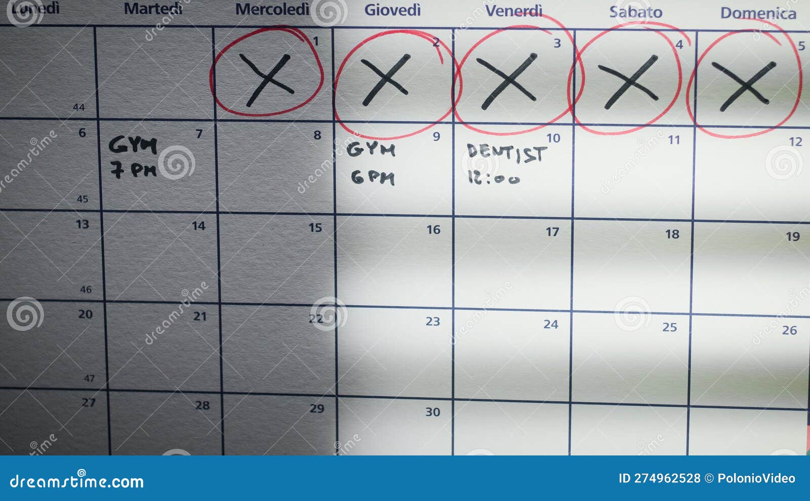 Clearing Dates on the Calendar at Morning Stock Photo - Image of agenda ...