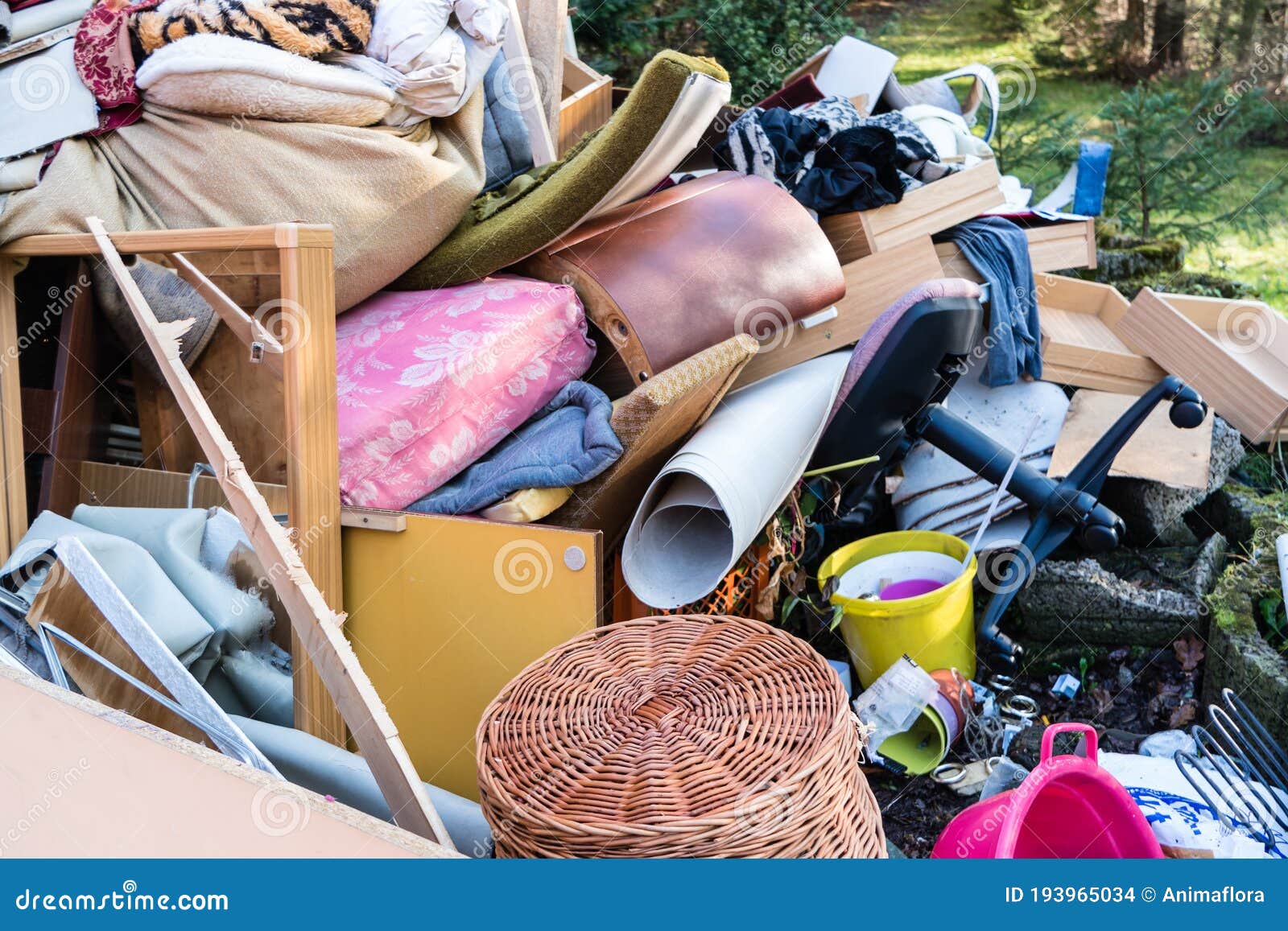 Clearing out rubbish stock photo. Image of clearing - 193965034