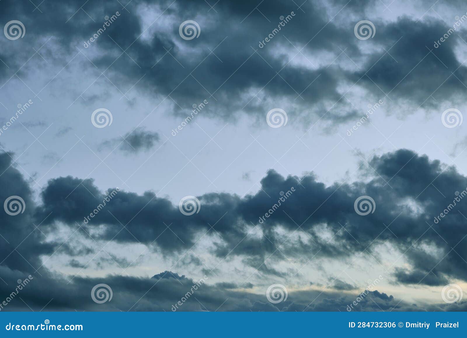 Clearing Sky after Rain.Natura Background, Clouds at Sunset. Stock ...
