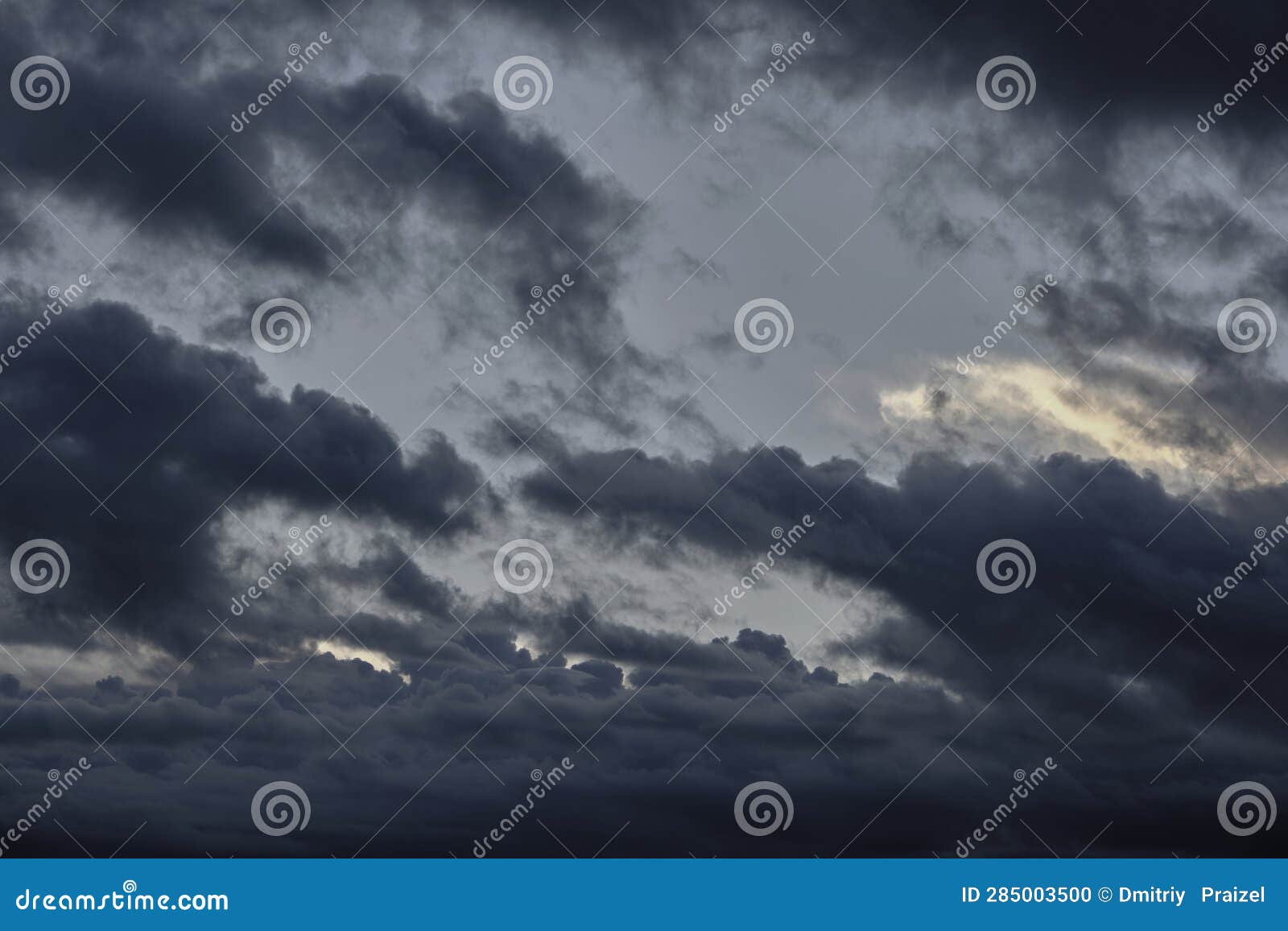 Clearing Sky after Rain.Natura Background, Clouds at Sunset. Stock ...