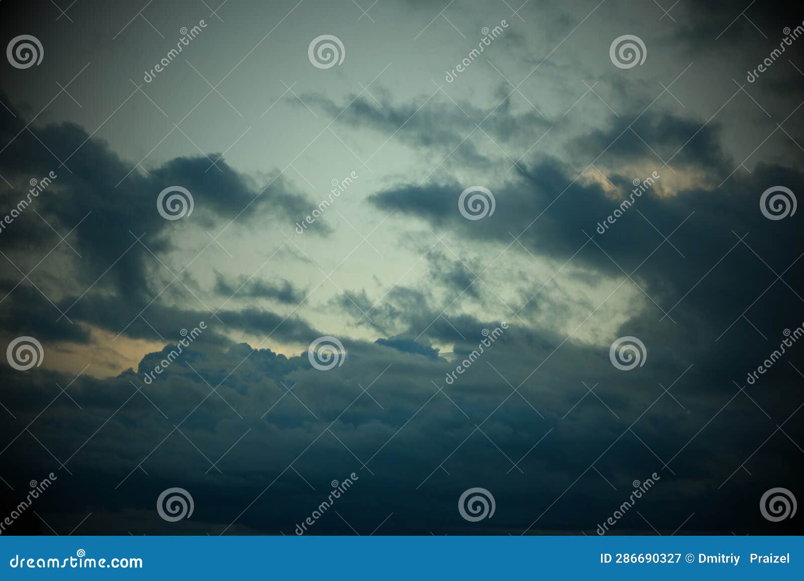 Clearing Sky after Rain.Natura Background, Clouds at Sunset. Stock Image - Image of cloud, rain ...