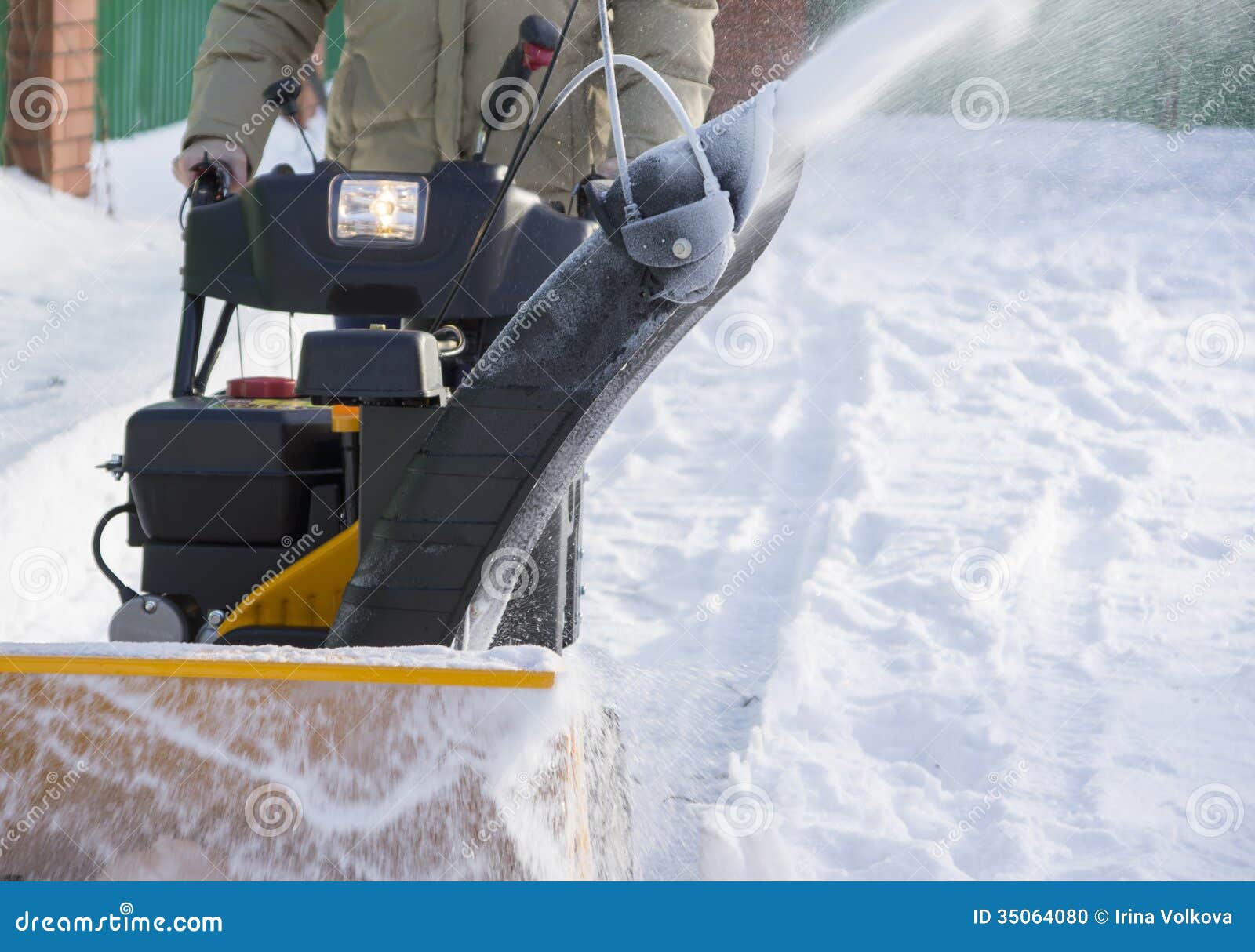 Clearing snow stock photo. Image of cleaning, snowing - 35064080