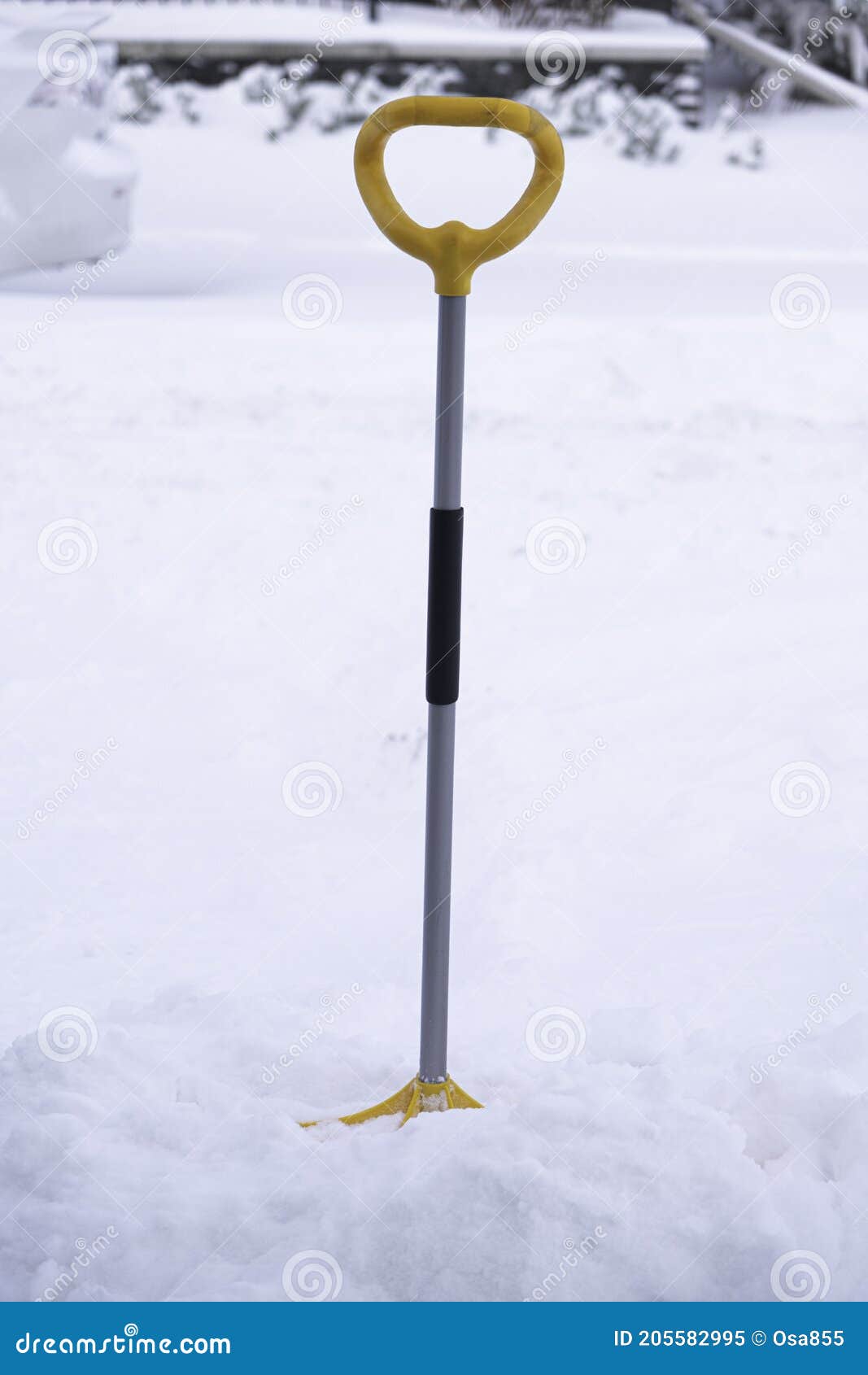Clearing Snow from Driveway after Heavy Winter Storm Stock Image ...