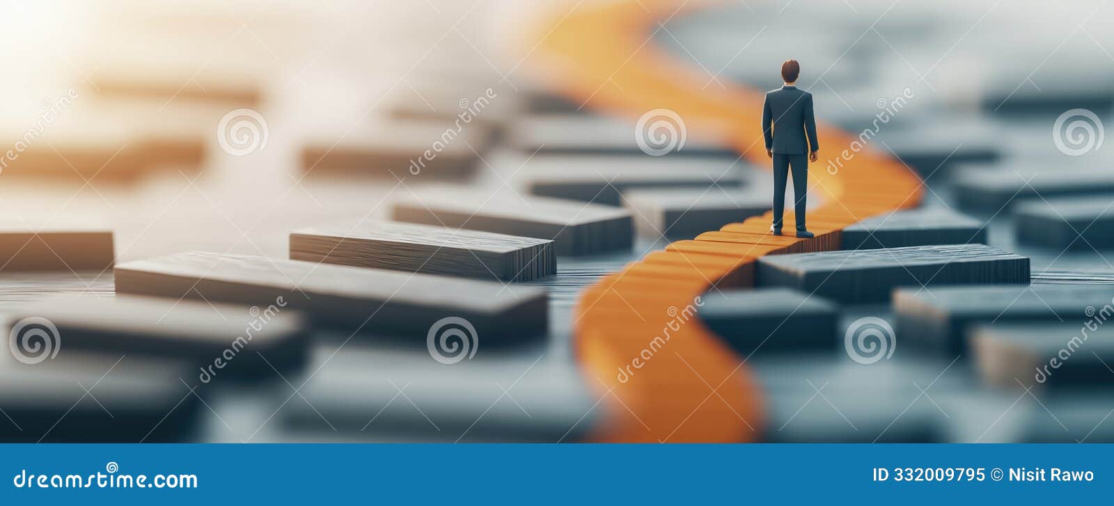 Clearly Defined Goals on a Vision Board, Pathway To Success, 3D ...