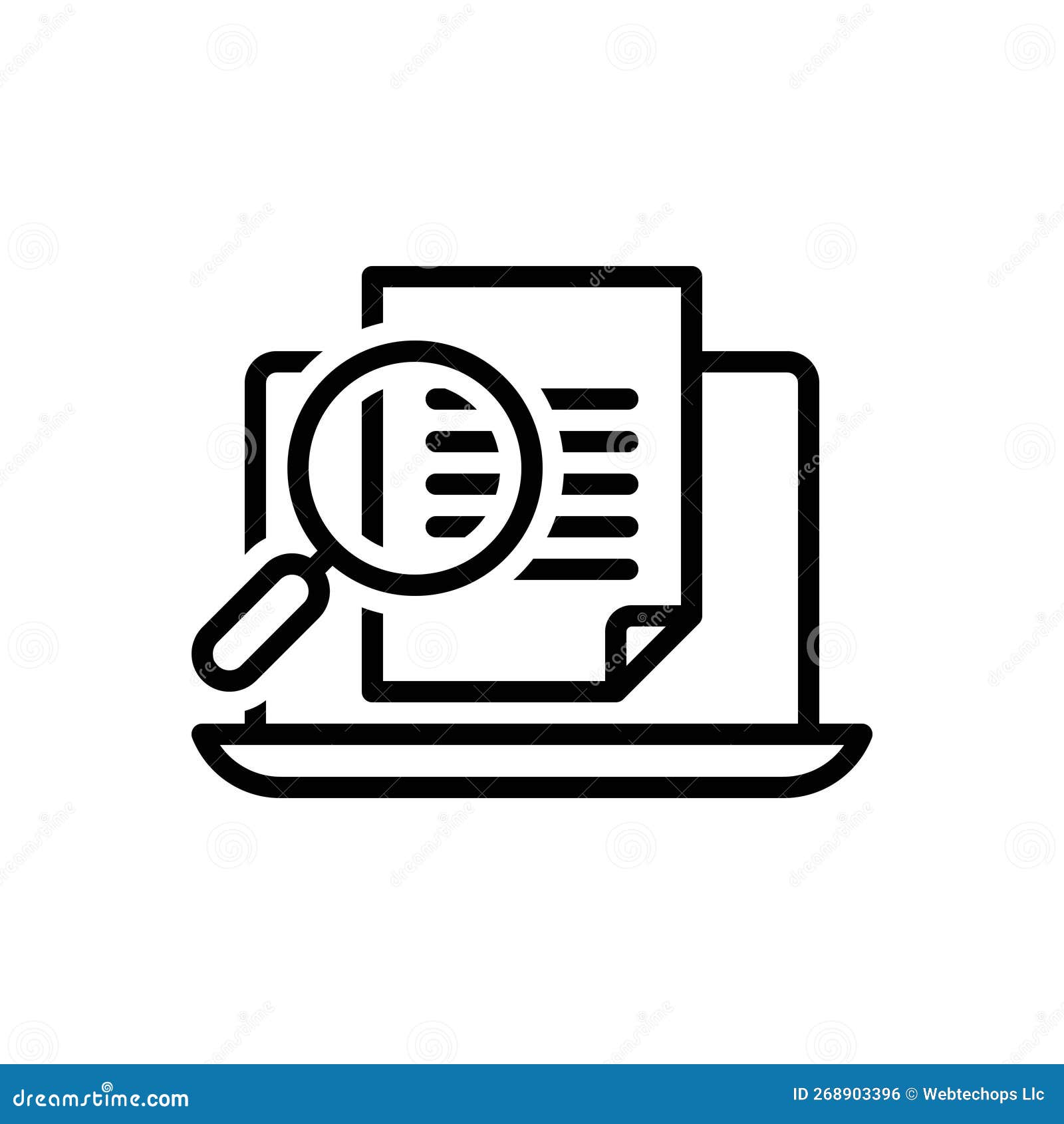 Black Line Icon for Clearly, Search and Fund Stock Vector ...