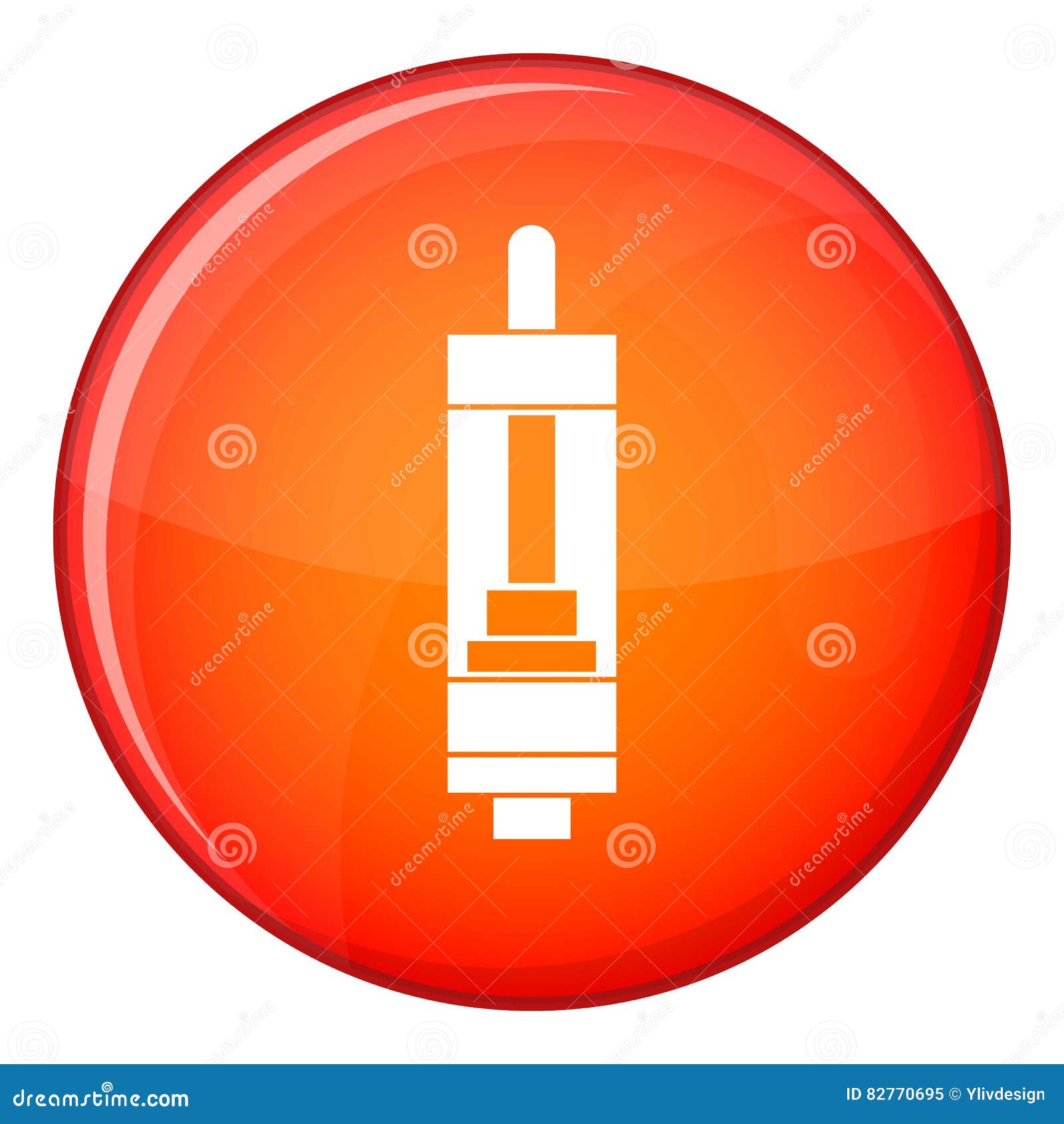 Mod And Clearomizer In The Kit Icon Digital Red Cartoon Vector ...