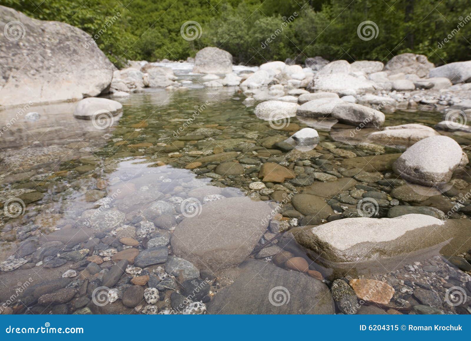 Clearwater Stream Over Mixed Rocks Stock Image - Image of sediment ...
