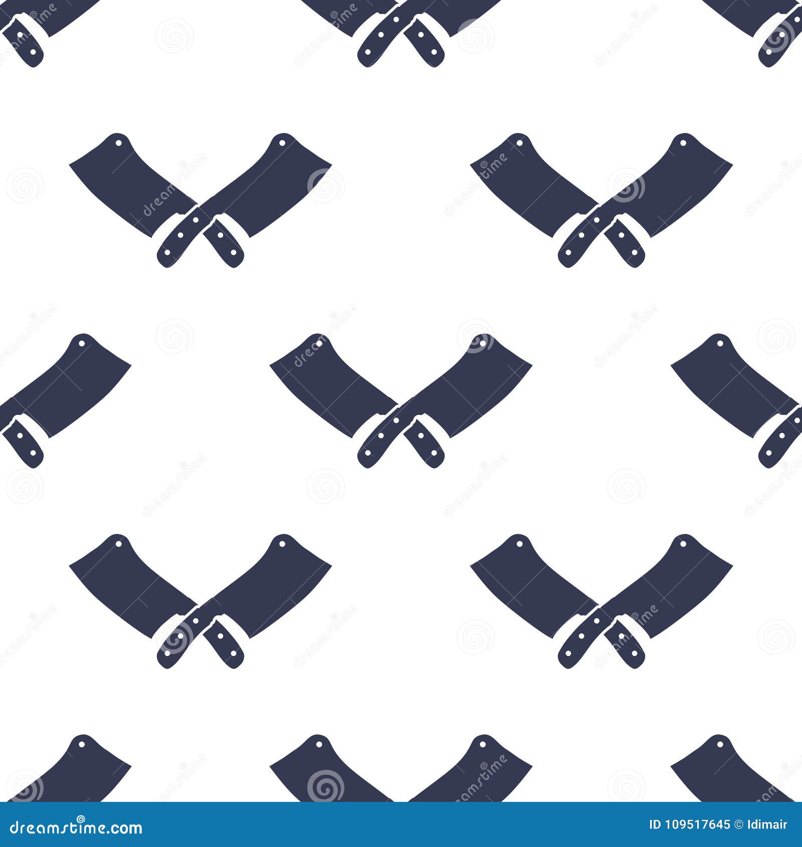 Cleaver Butcher Knives Seamless Pattern Background. Vector Stock ...