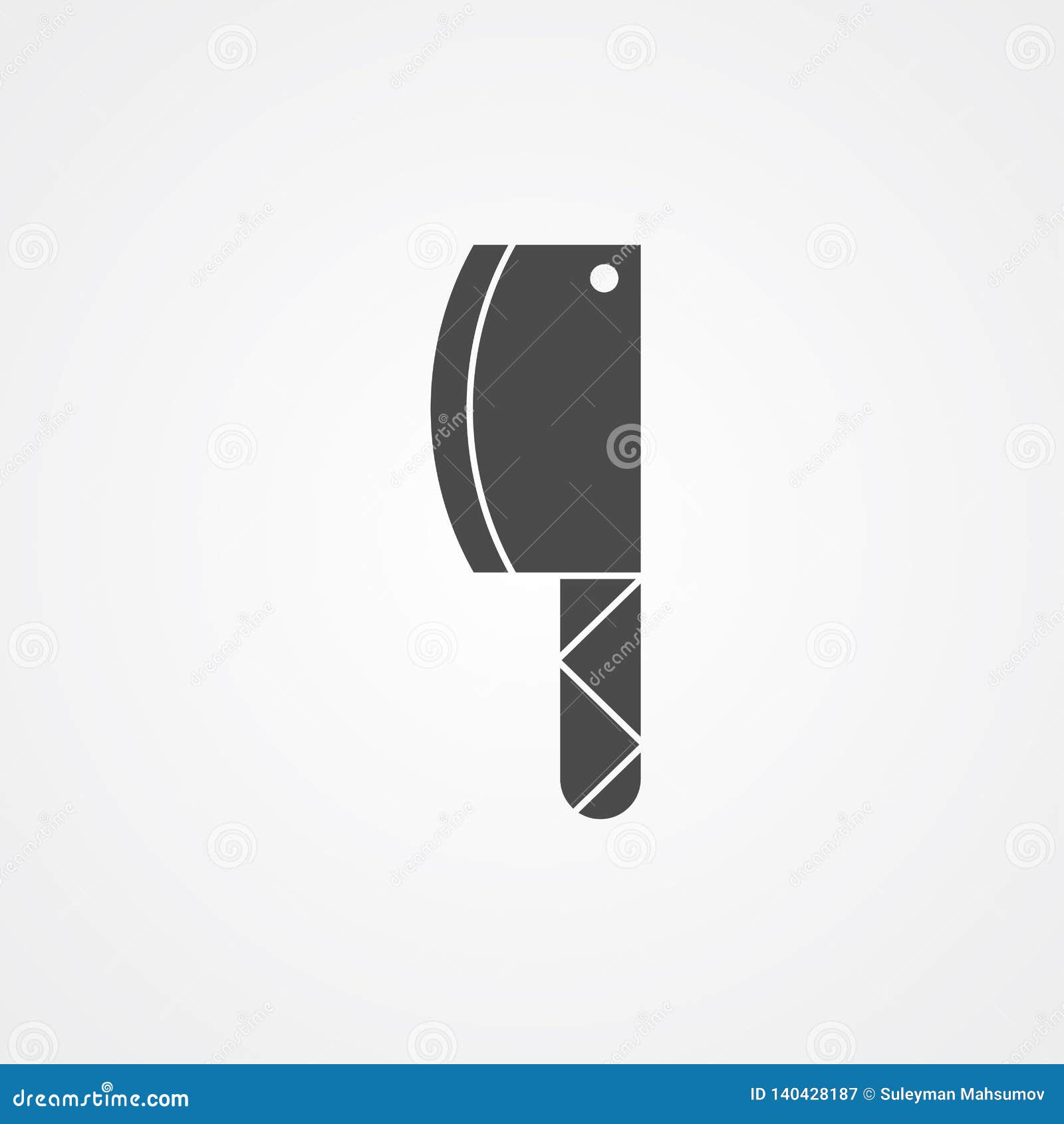 Cleaver Vector Icon Sign Symbol Stock Vector - Illustration of kitchen ...