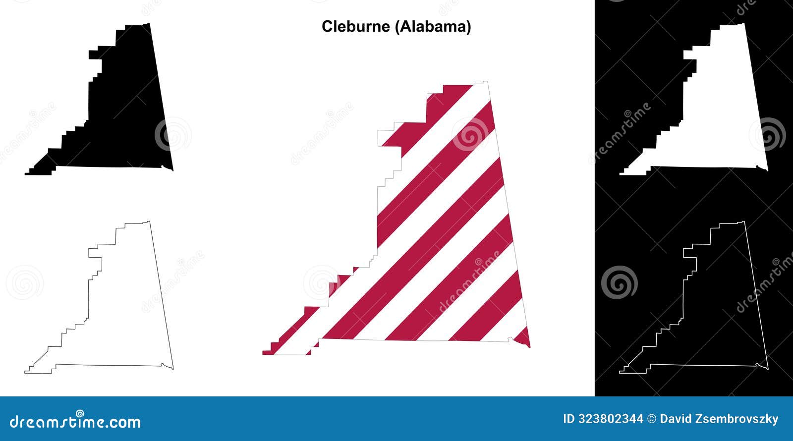 Cleburne outline map stock illustration. Illustration of vector - 323802344