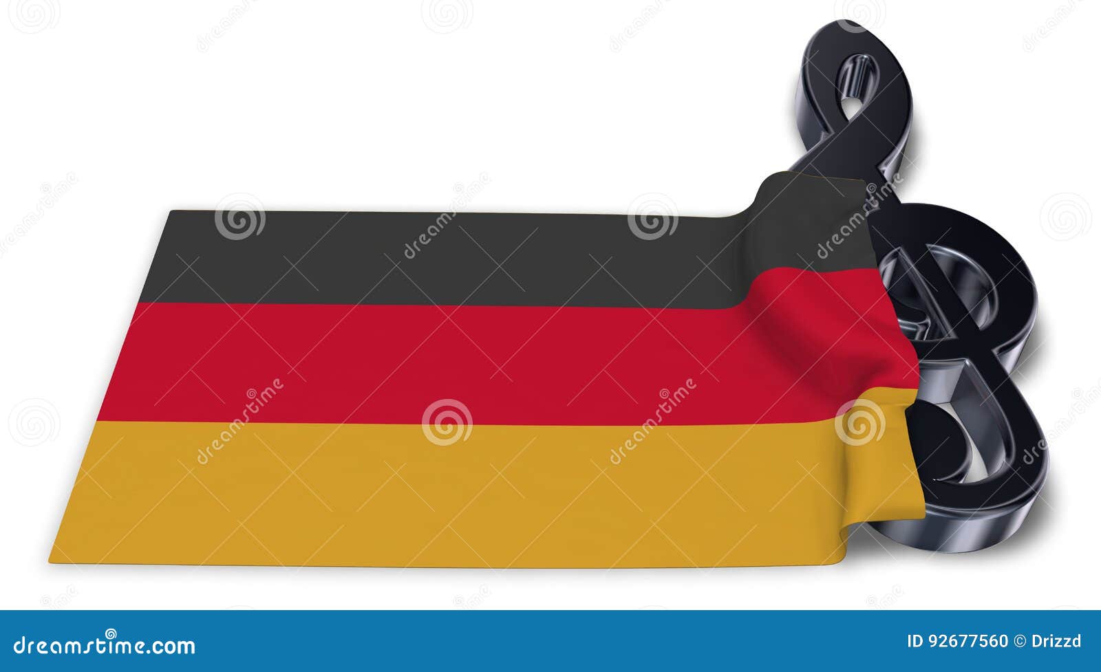 Clef Symbol and German Flag Stock Illustration - Illustration of note ...