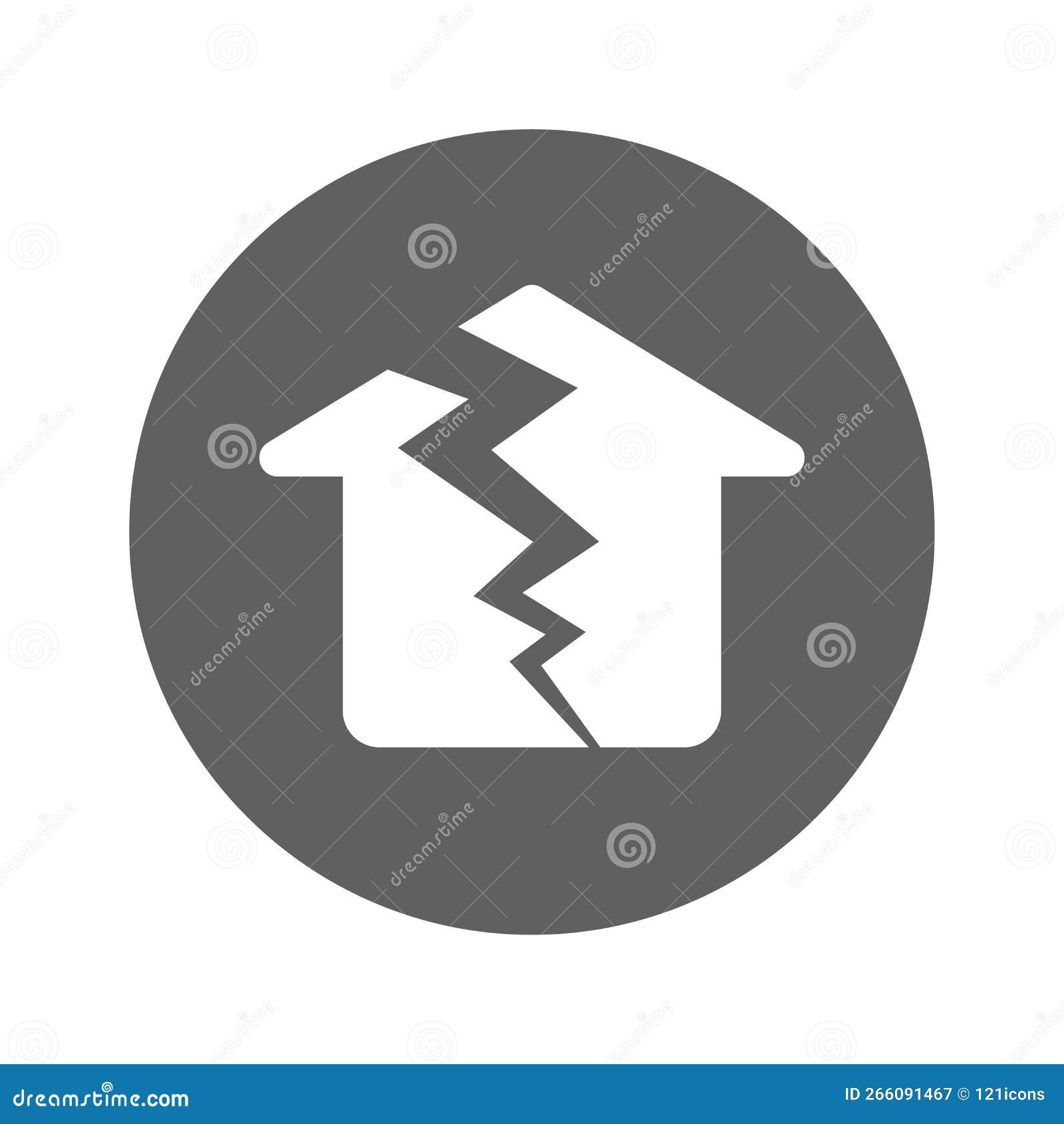 Cleft, Crack, Divided Icon. Gray Vector Graphics Stock Vector ...