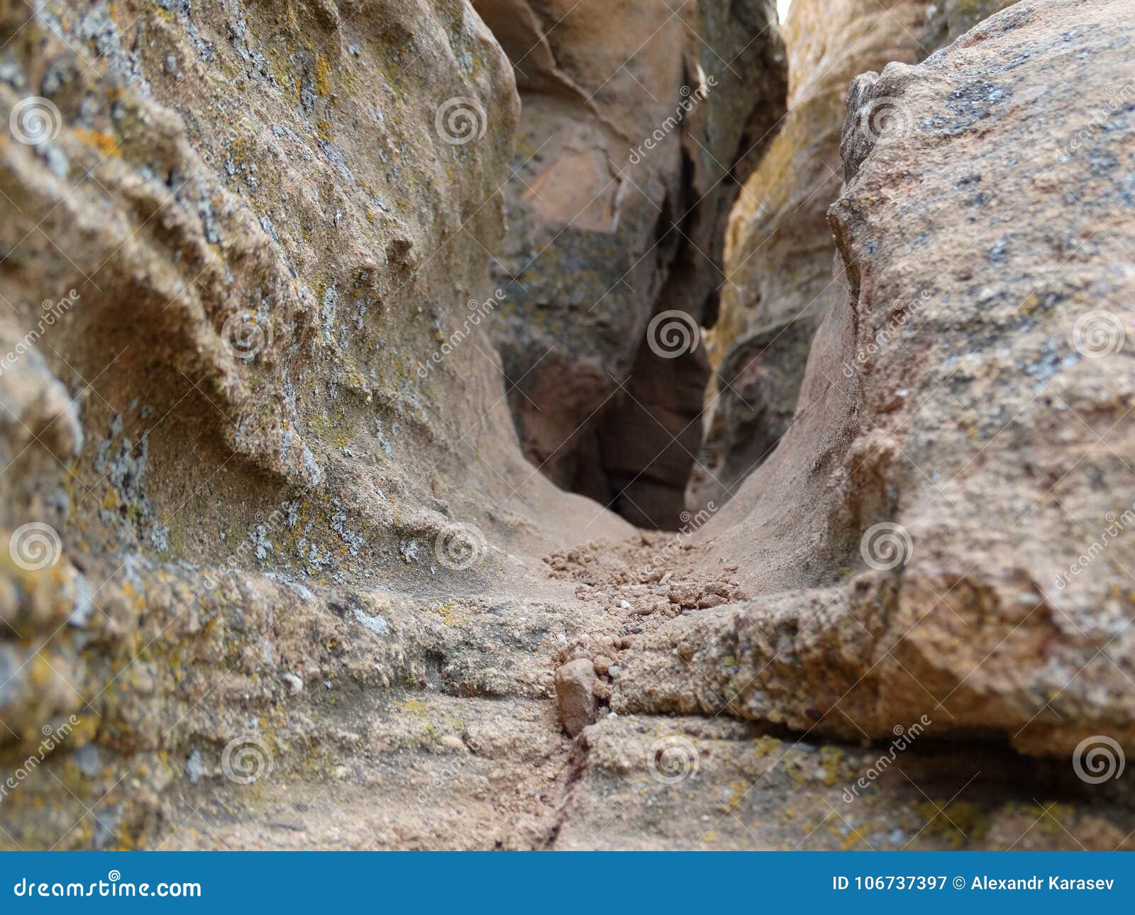 The cleft in the rock stock image. Image of cliff, canyon - 106737397
