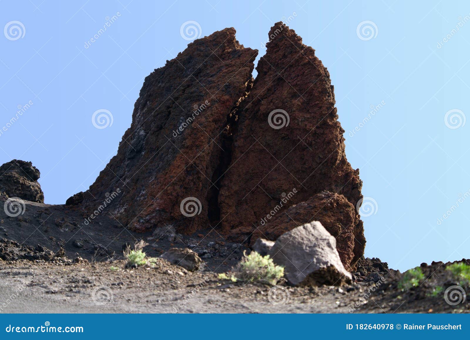 Cleft rock stock photo. Image of nature, hiking, mineral - 182640978