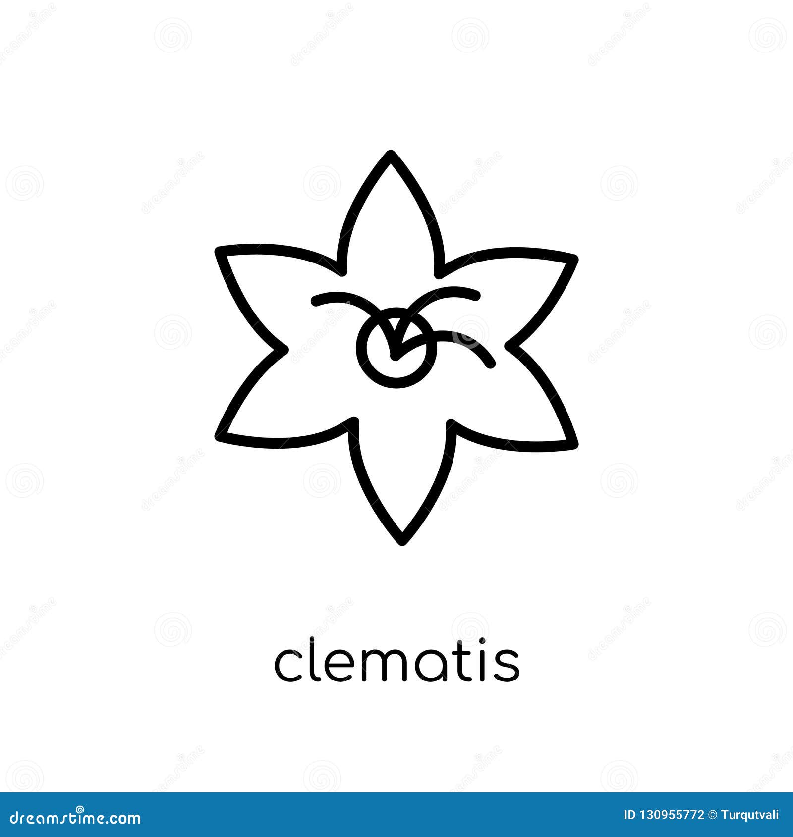 Clematis Icon. Trendy Flat Vector Clematis Icon On White Background ...