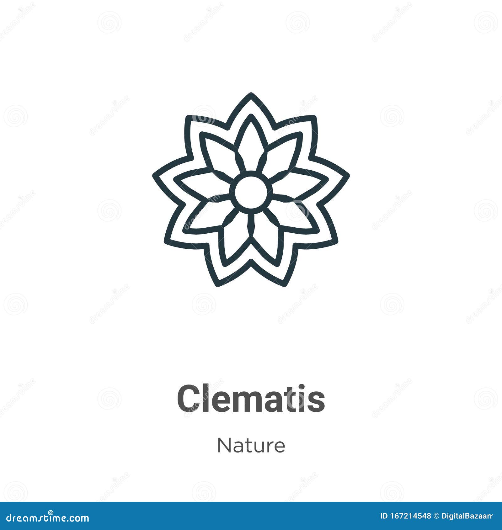 Clematis Icon. Trendy Clematis Logo Concept On White Background Cartoon ...