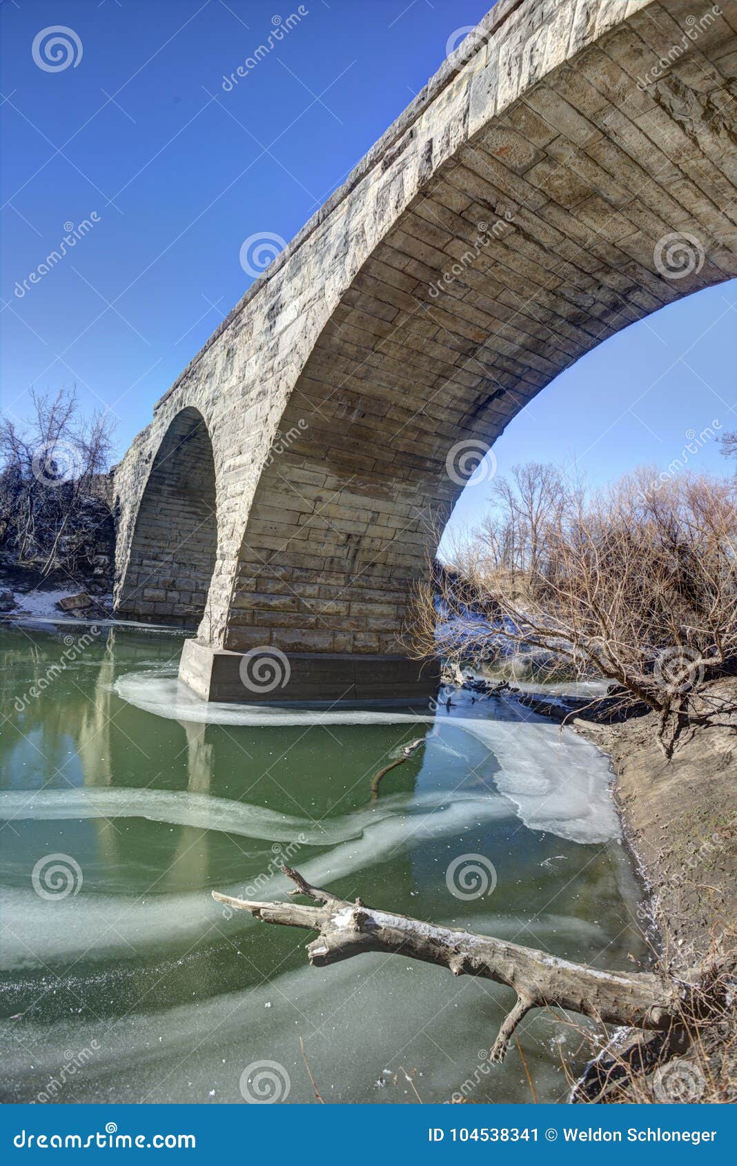 Clements Stone Arch Bridge, Rural Kansas Stock Image - Image of nature ...