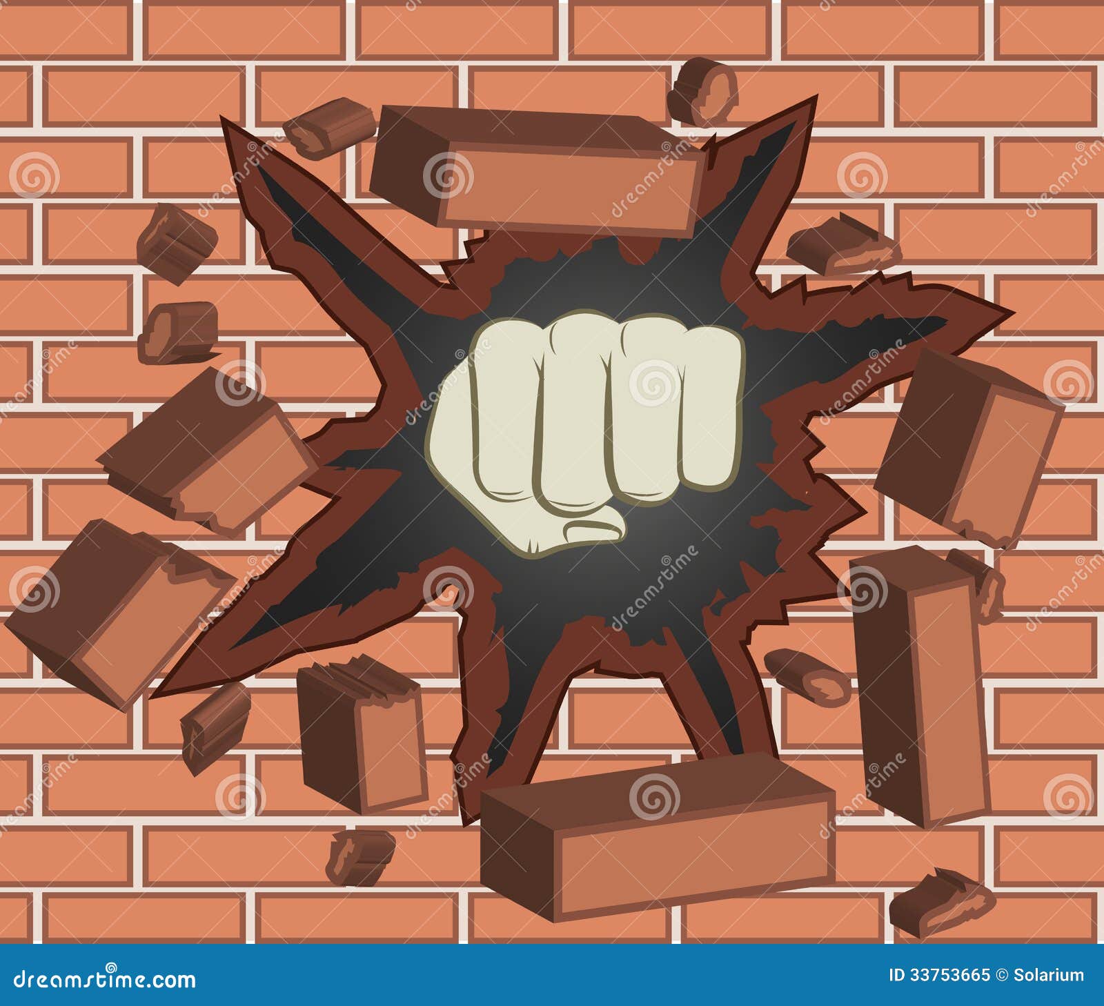 Clenched fist stock vector. Illustration of fighting - 33753665